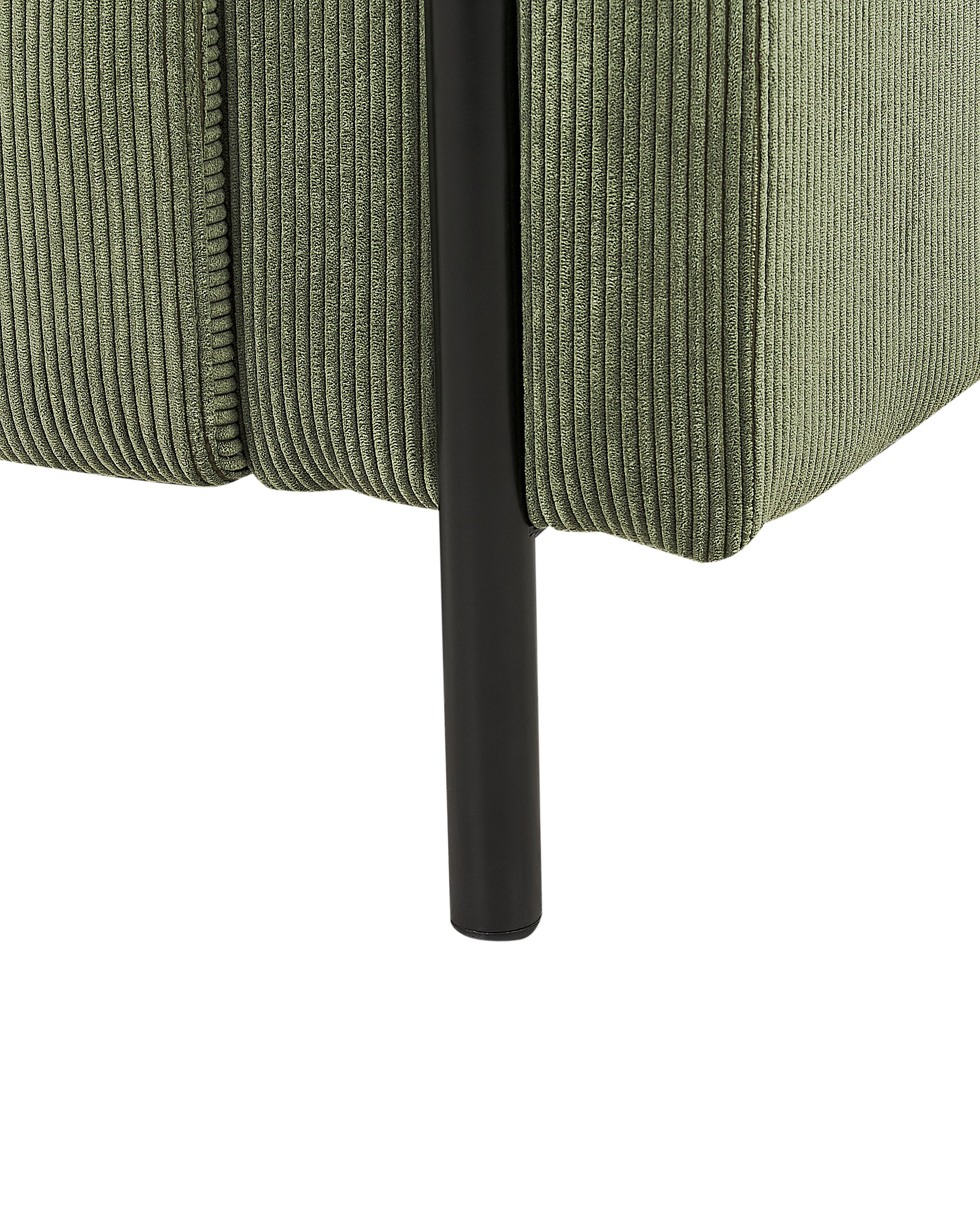 Nojatuoli ASKIM vakosametti Oliivinvihreä | Beliani.fi