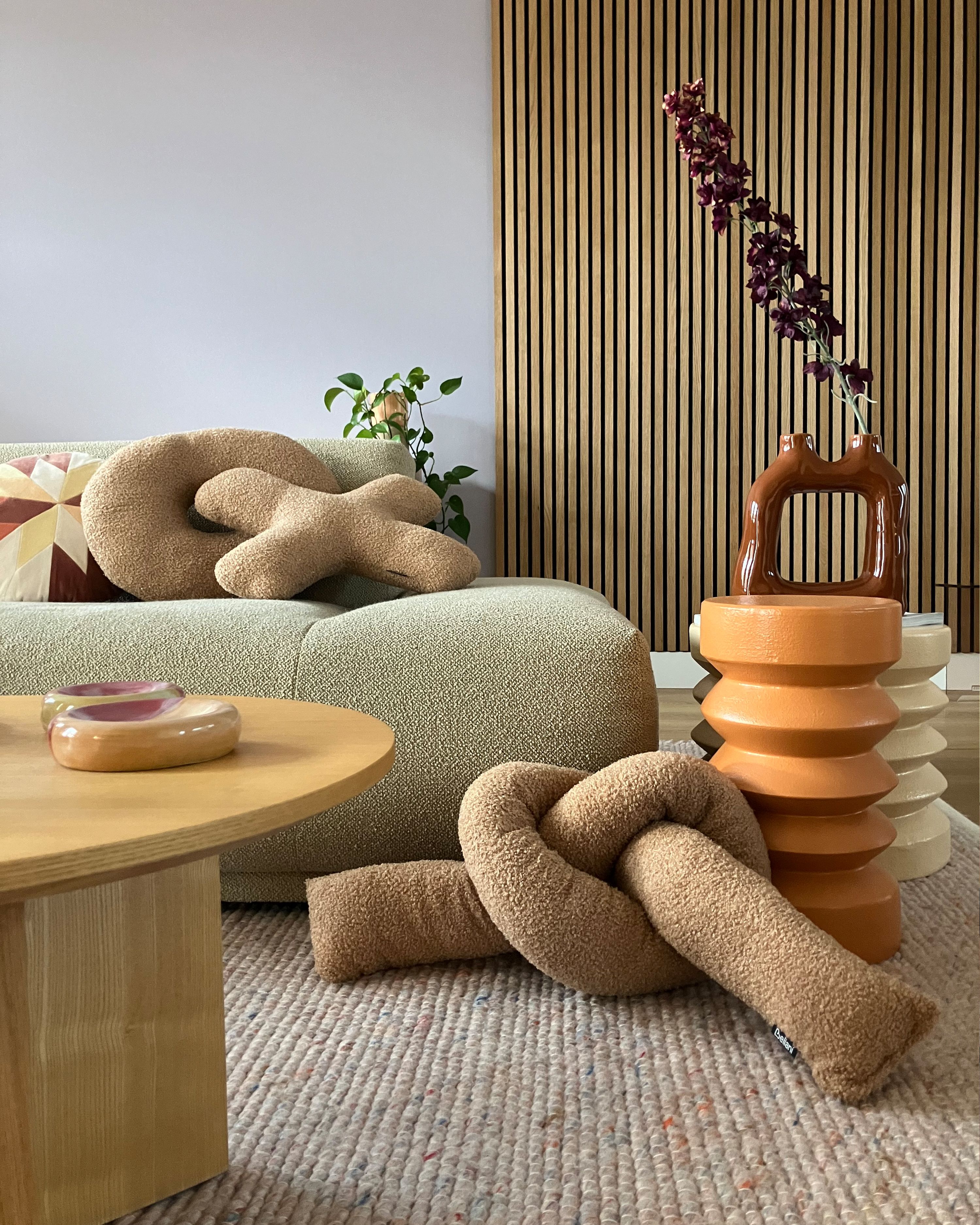 Virágtartó váza MULLET Kőcserép 28 cm Barna | Beliani.hu