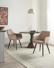 Set de 2 scaune dining MORI Velur Bej | Beliani.ro