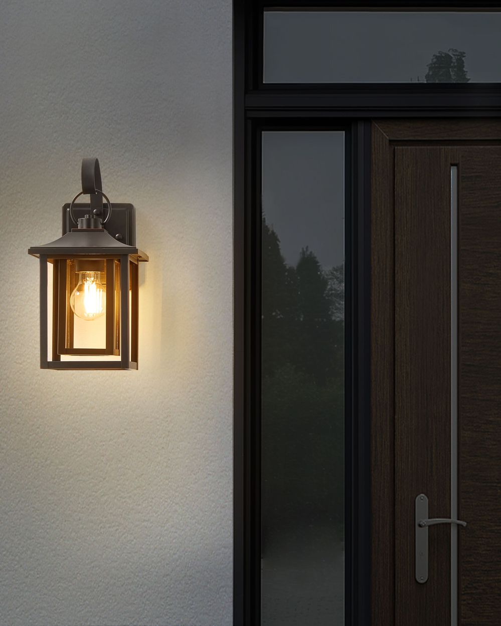 Outdoor Wall Light TEVIOT with Motion Sensor Black | Beliani.co.uk