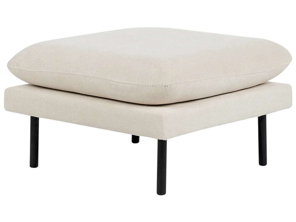 Ottoman VINTERBRO Fabric Light Beige | Beliani.co.uk