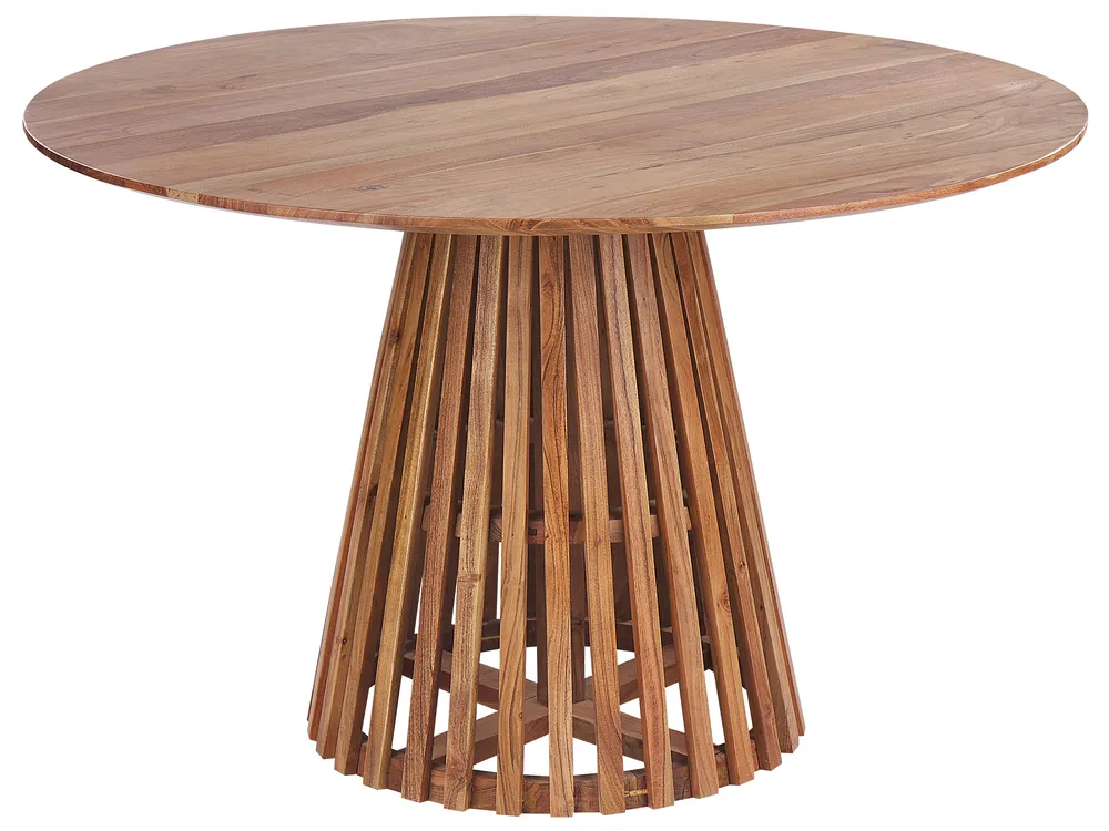Dining Table MESILLA Brown 120 cm 120 cm Acacia Wood | Beliani.co.uk