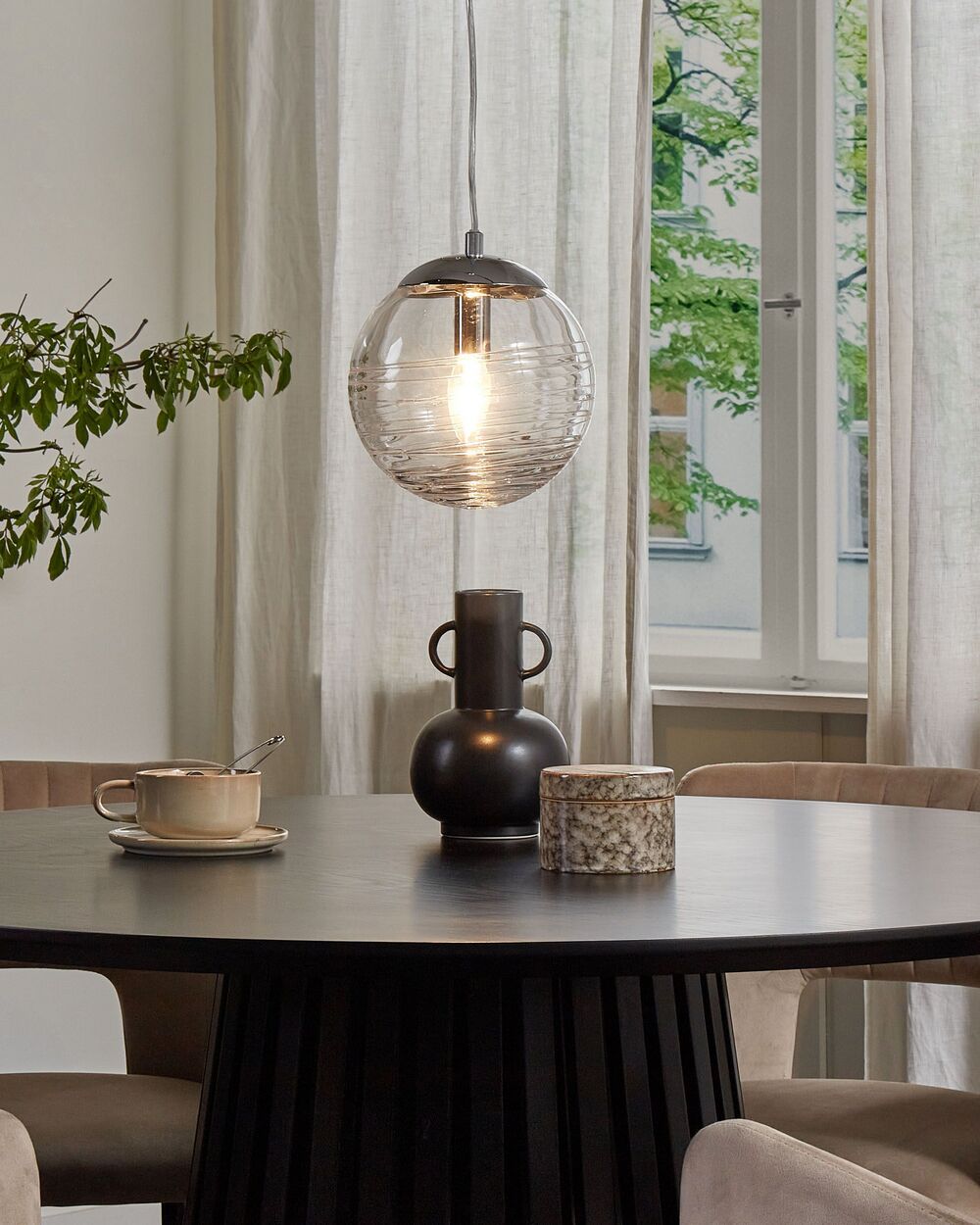 Loftlampe MADON Glas Guld | Beliani.dk