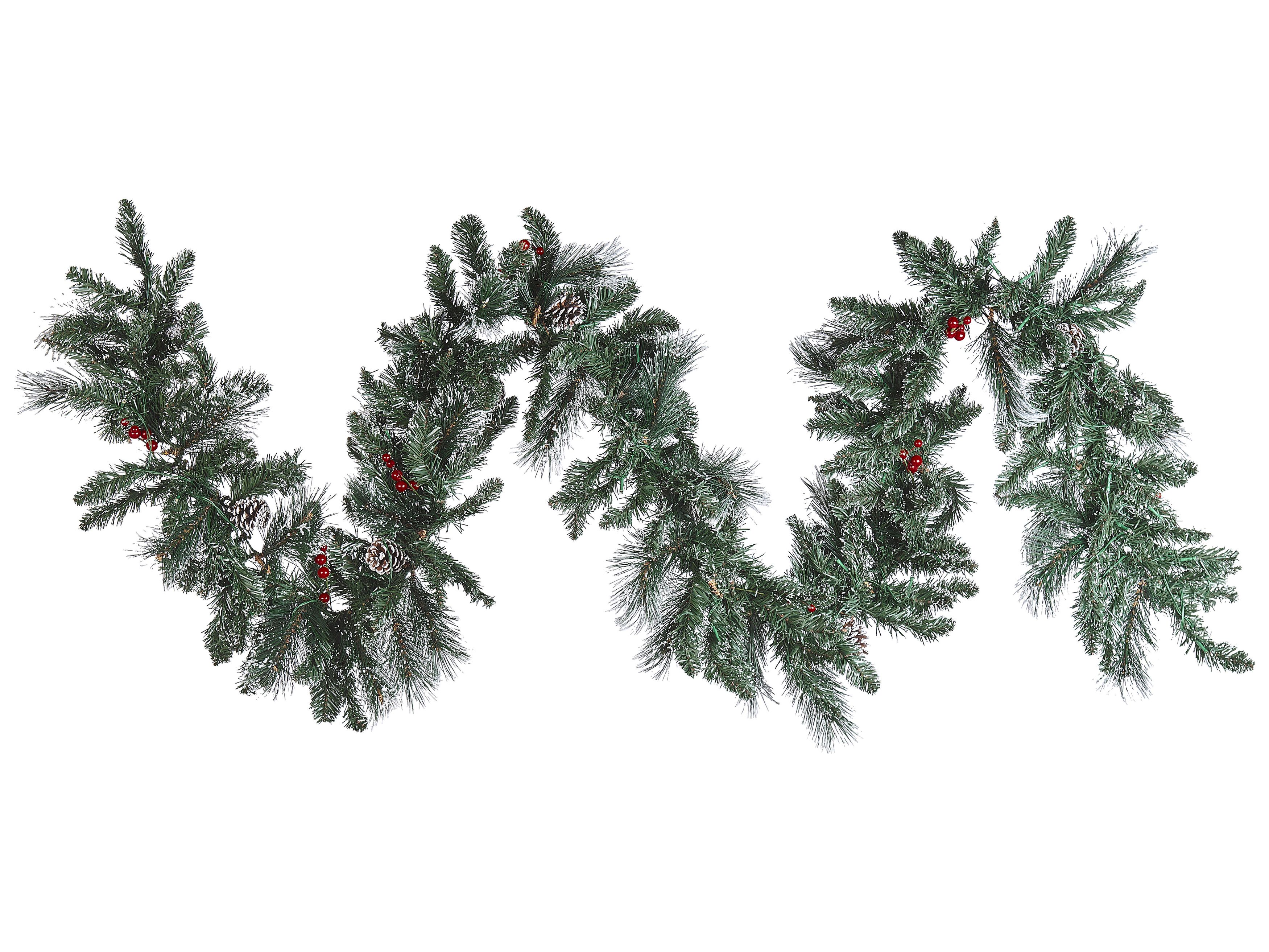 Weihnachtsgirlande grün mit LED-Beleuchtung 270 cm WAPTA | Beliani.de