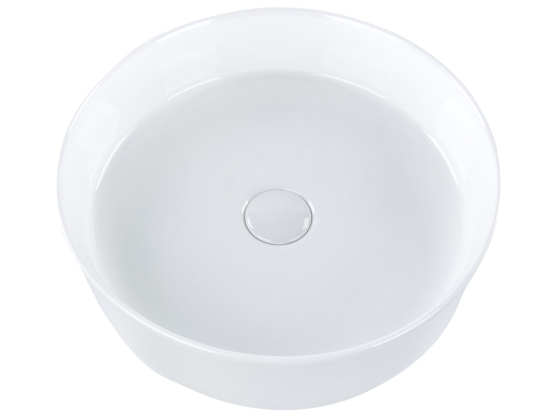 Ceramic Round Countertop Basin ⌀ 400 mm White TEBAR | Beliani.pt
