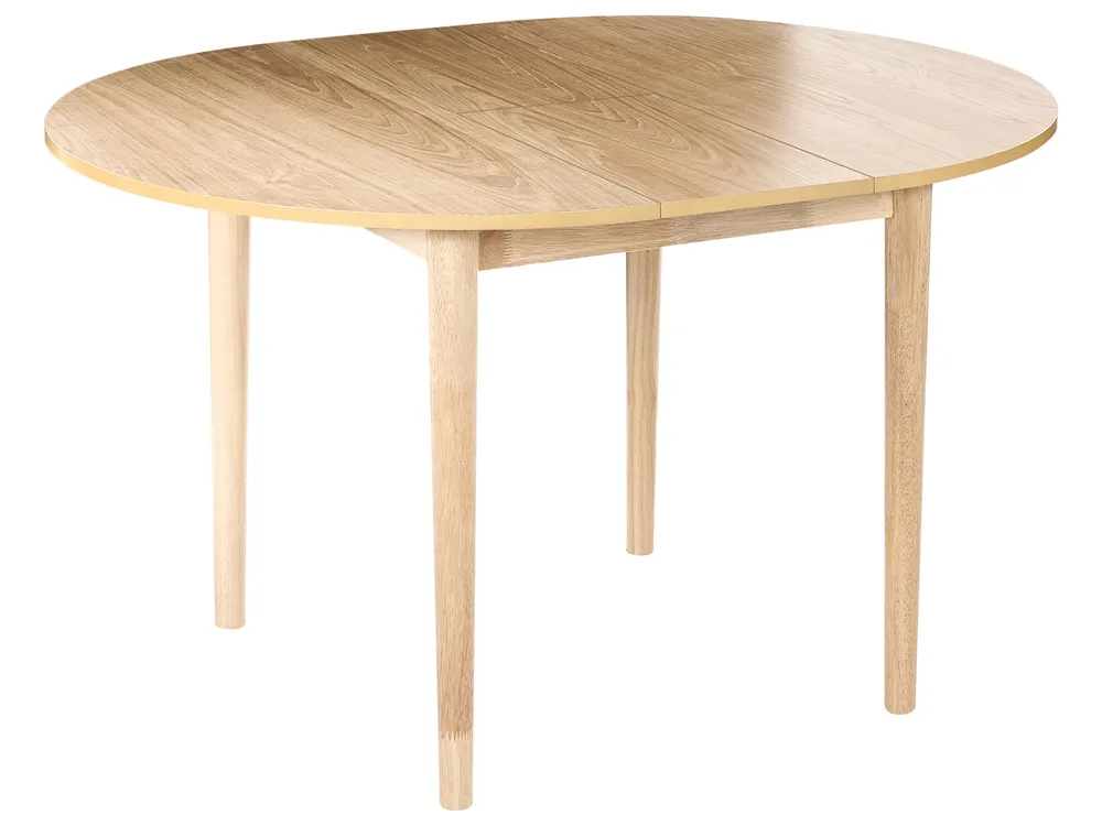 Mesa de jantar extensível ECHO Carvalho claro 107 cm 107/137 cm ...