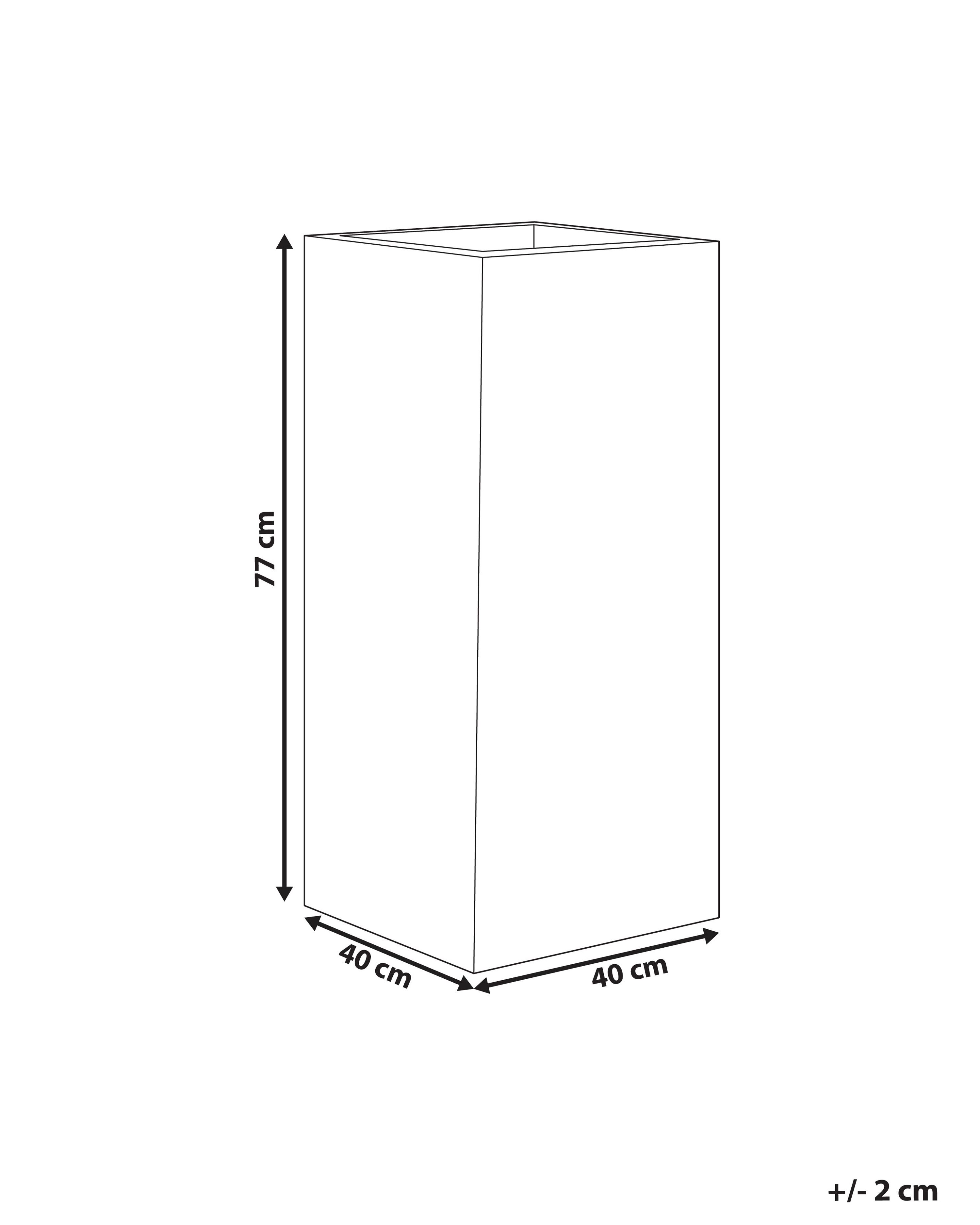 Plant Pot DION 40 cm Light Grey | Beliani.co.uk