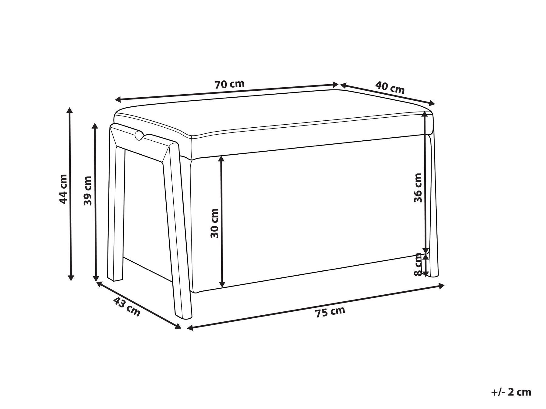 Banc de rangement EDLAND Tissu Vert | Beliani.fr