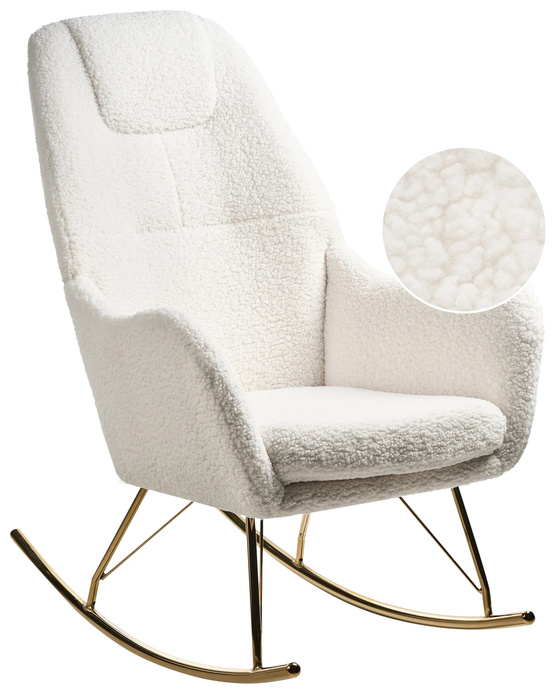 Rocking Chair GULSELE Boucle Off-White | Beliani.pt