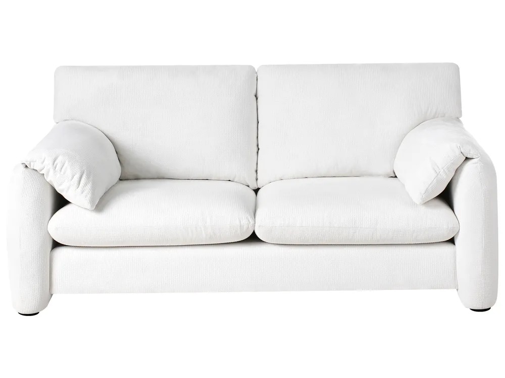 Sofa 2 Seater NESS Fabric Off-White | Beliani.co.uk