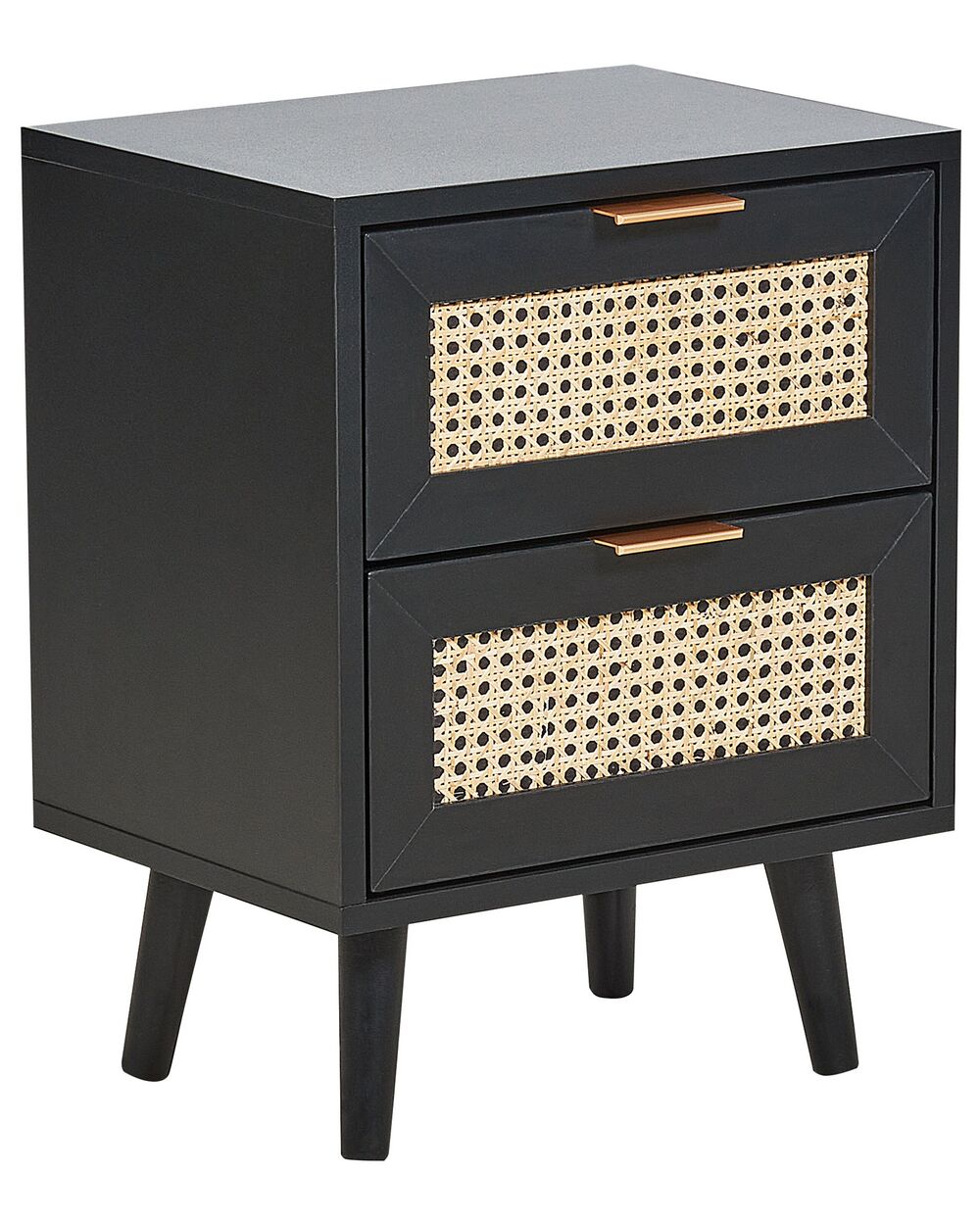Rattan drawer bedside table store