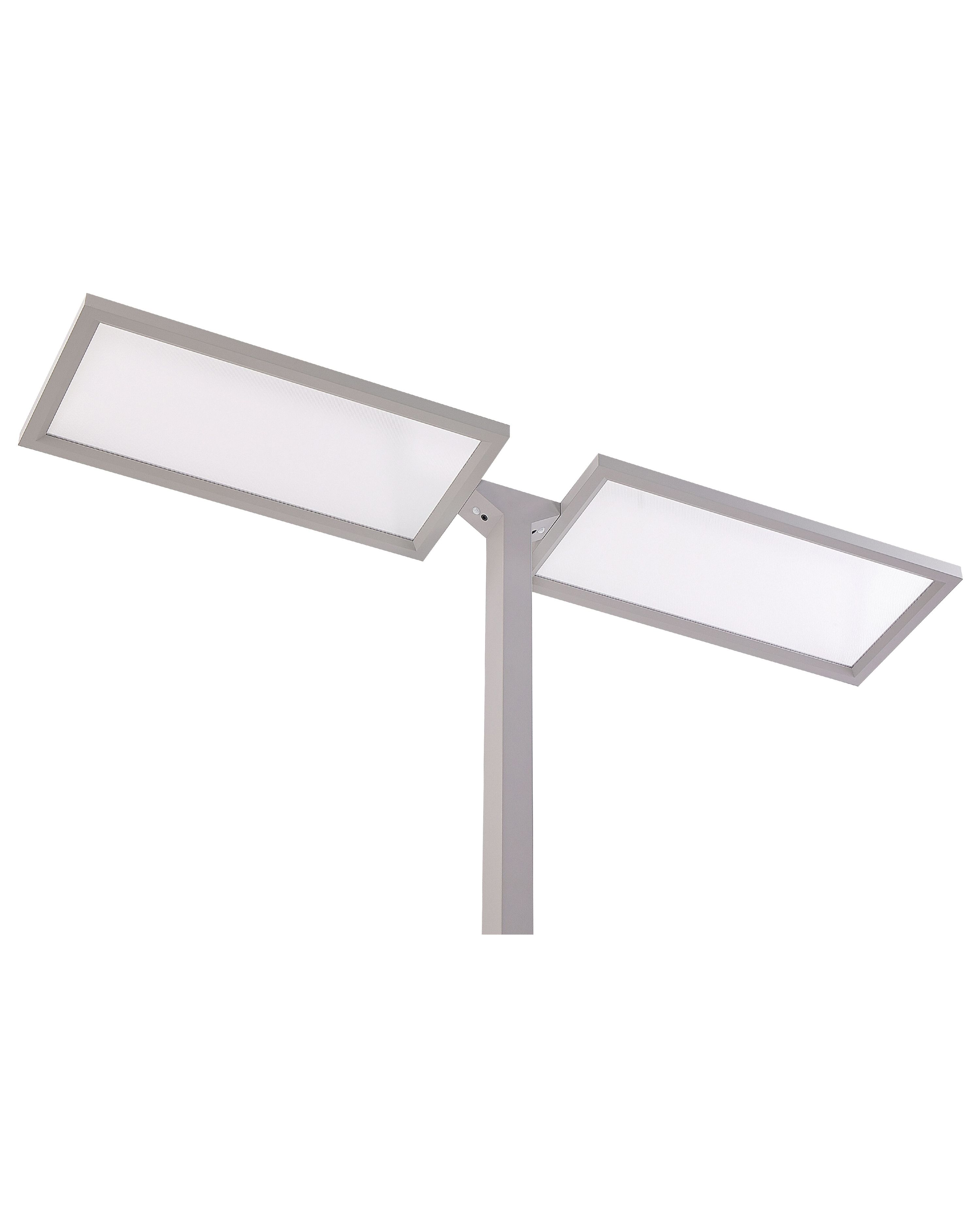 LED Floor Lamp SCULPTOR with Motion Sensor Metal Silver | Beliani.co.uk