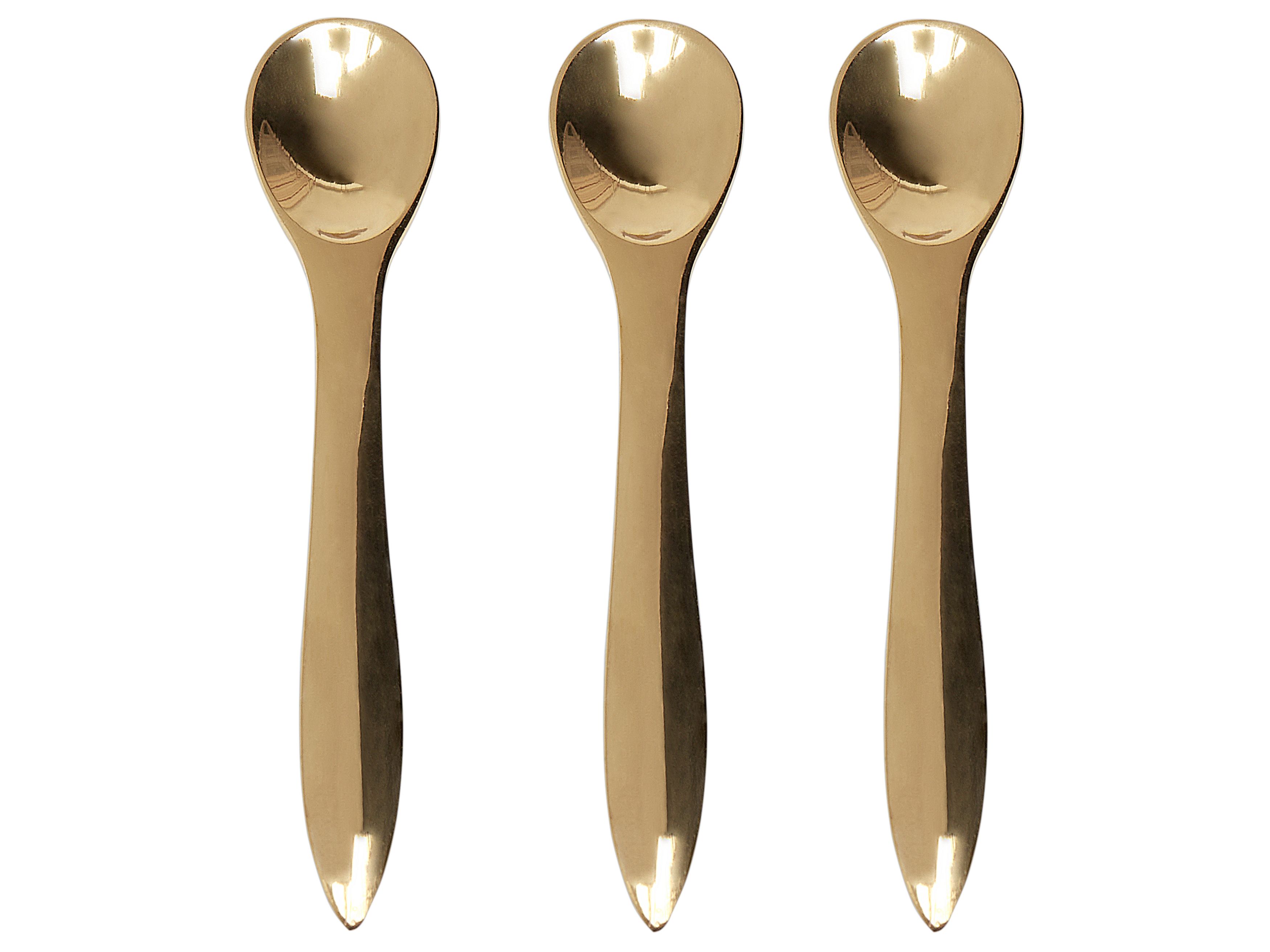 3 Bowl Serving Tray with Teaspoon HERAKLION Stone Marble Multicolour ...