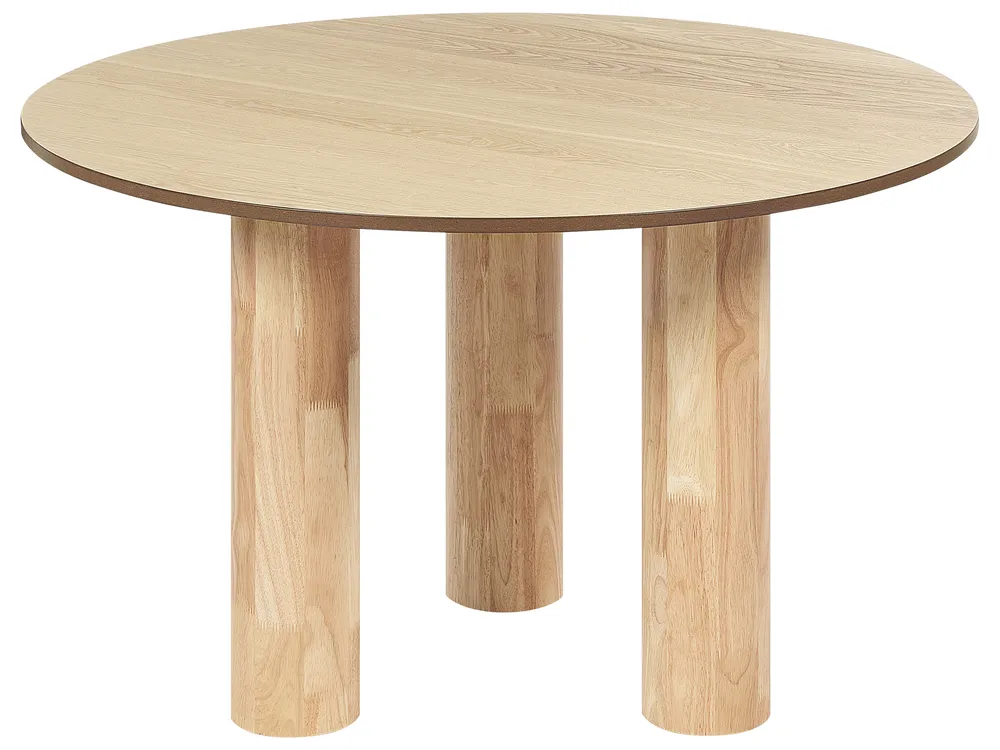 Dining Table ORIN Light Ash Wood 120 cm 120 cm | Beliani.co.uk