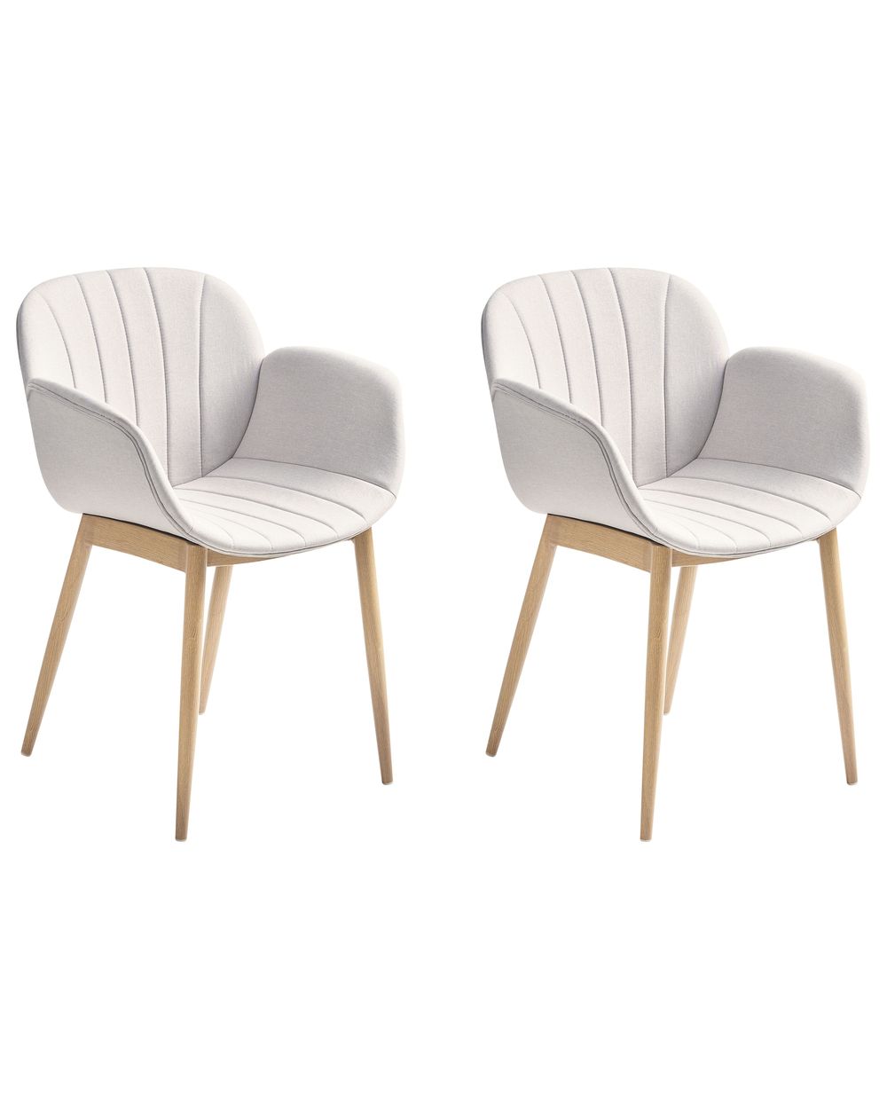 Set of 2 Dining Chairs ALICE Light Grey | Beliani.co.uk