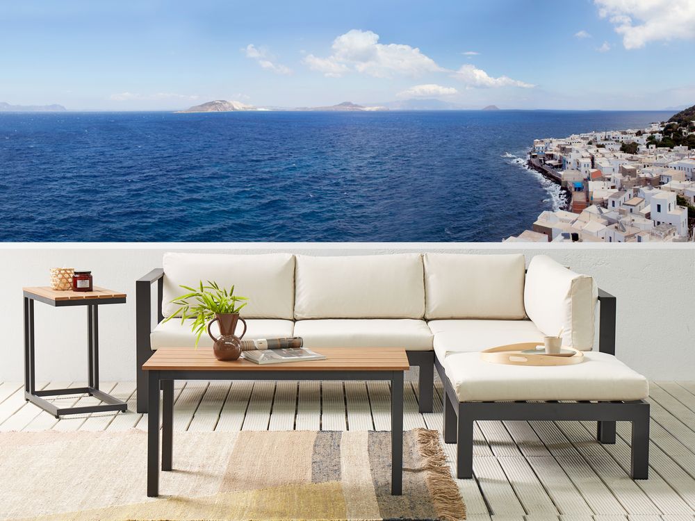 Aluminium garden corner sofa dining set store
