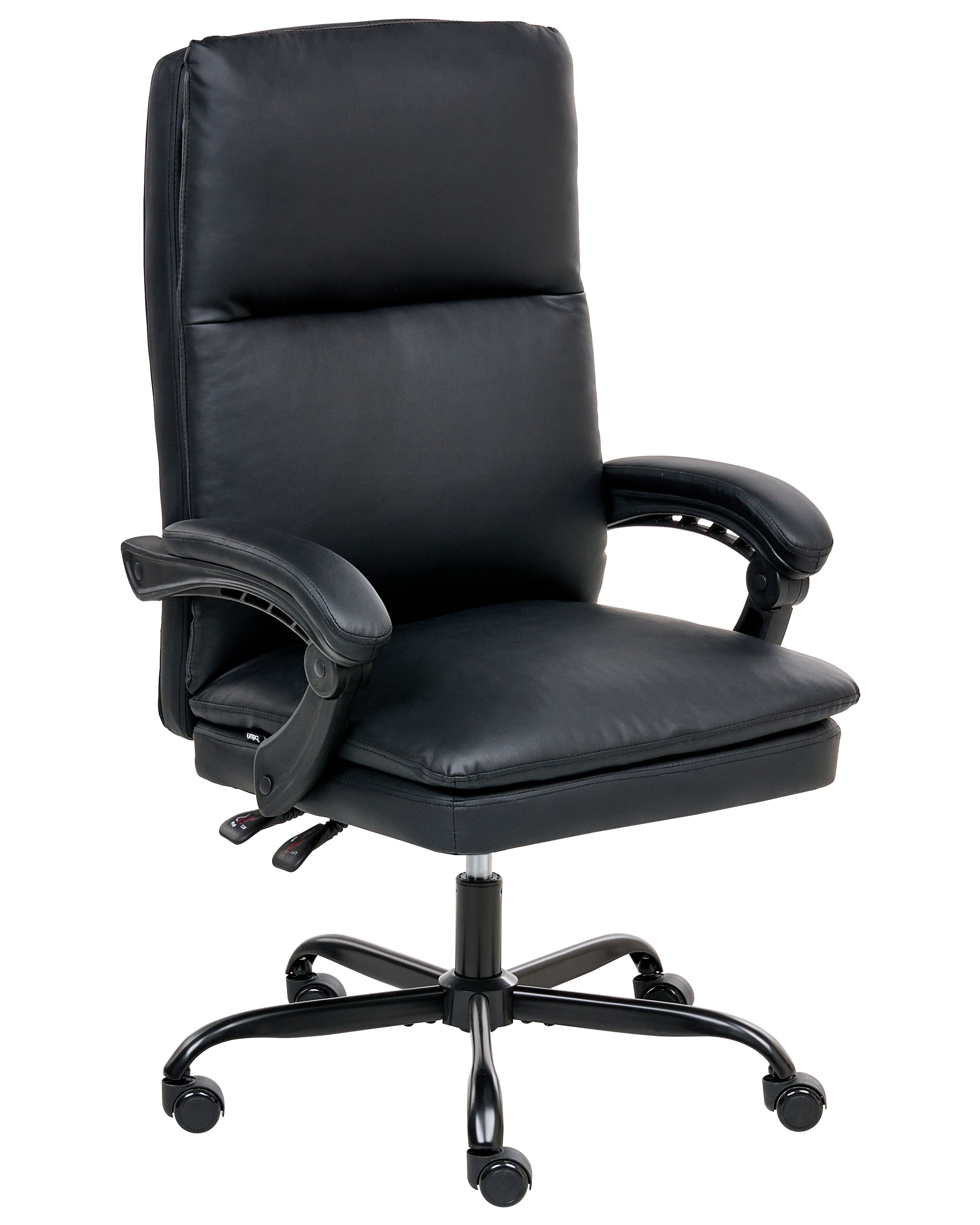 Faux Leather Executive Office Chair Black SERENE | Beliani.ro