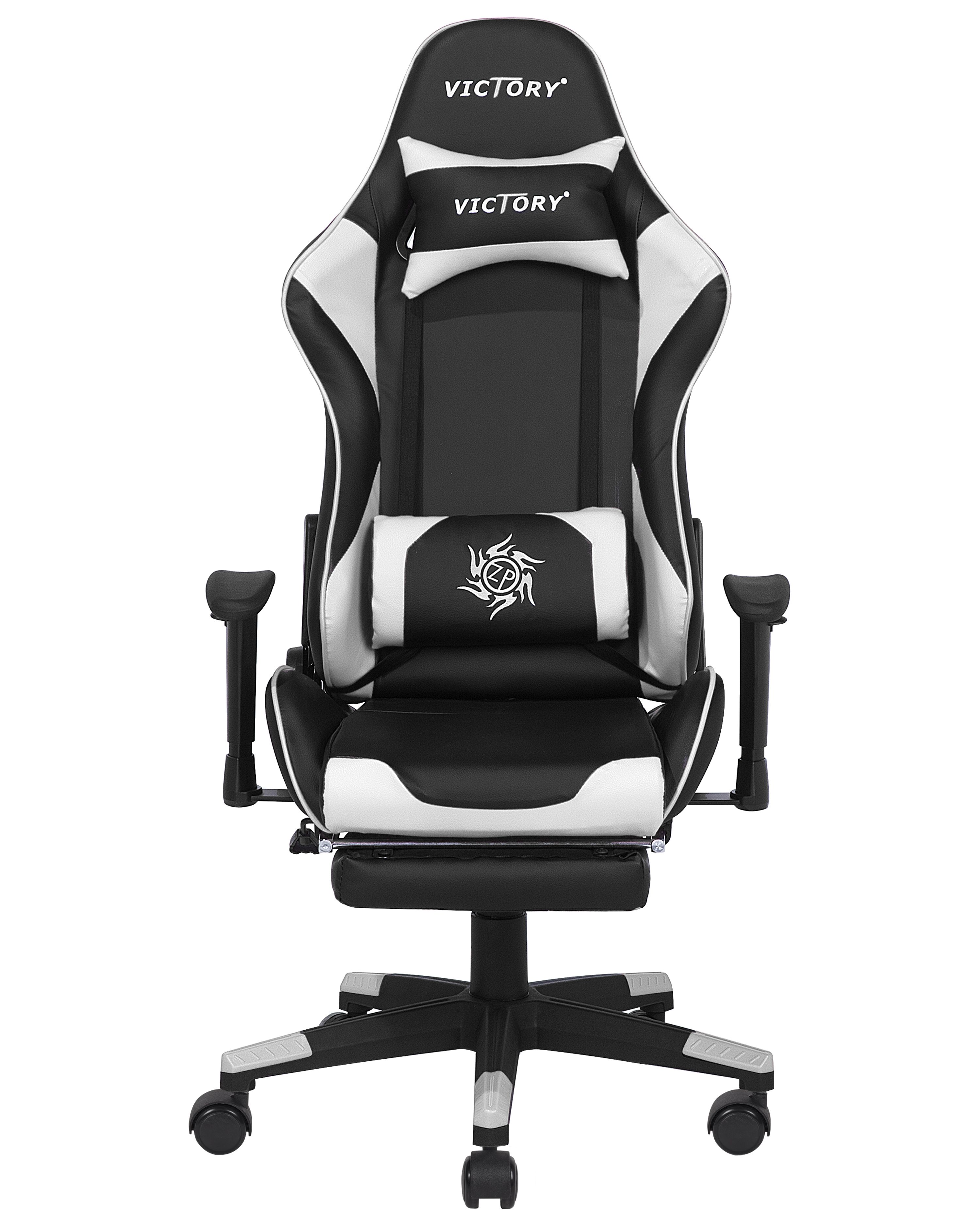 Gaming Chair VICTORY Faux Leather White | Beliani.co.uk