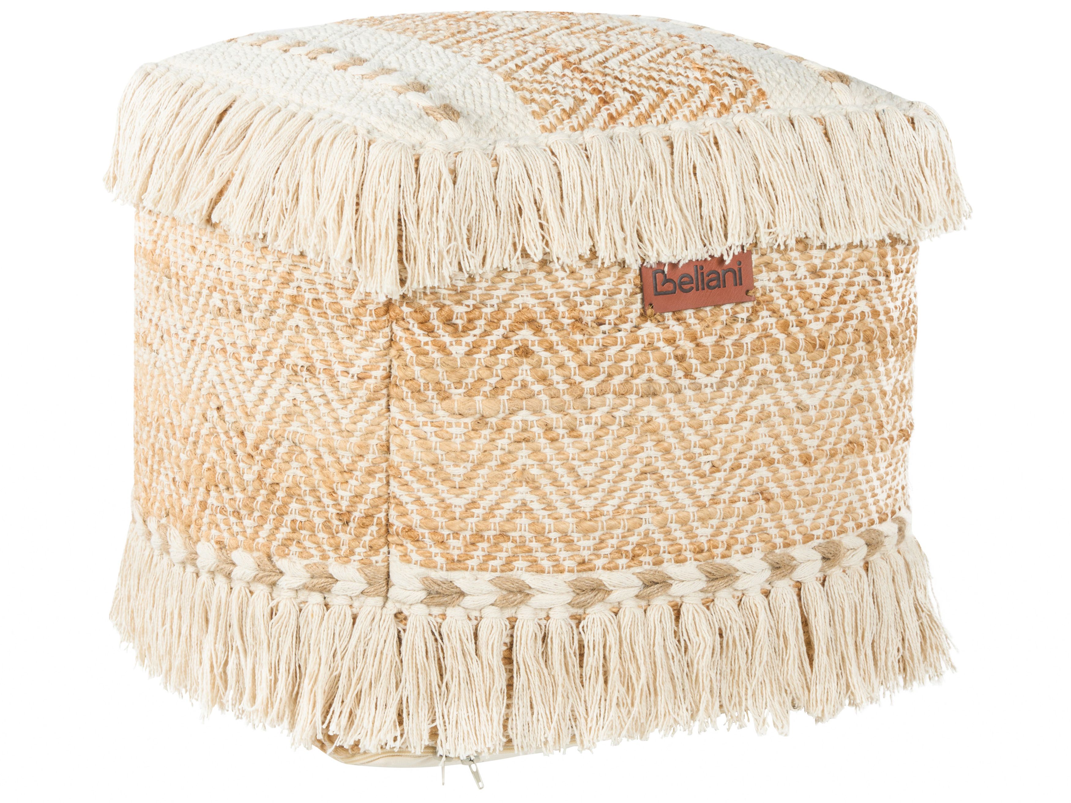 Pouffe ALUPOLA Jute Beige | Beliani.co.uk