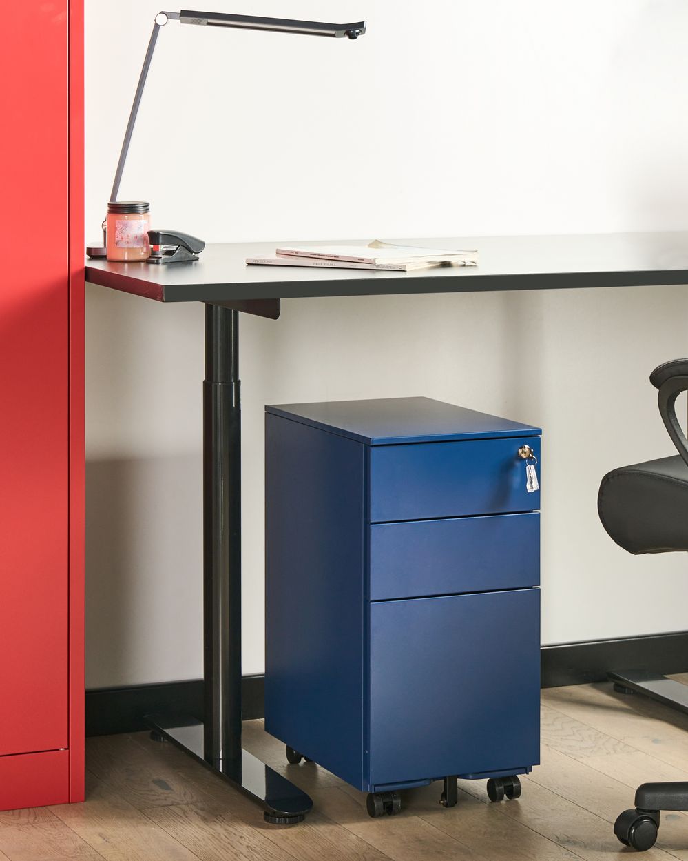 Desk Screen 80 x 40 cm Yellow WALLY | Beliani.co.uk