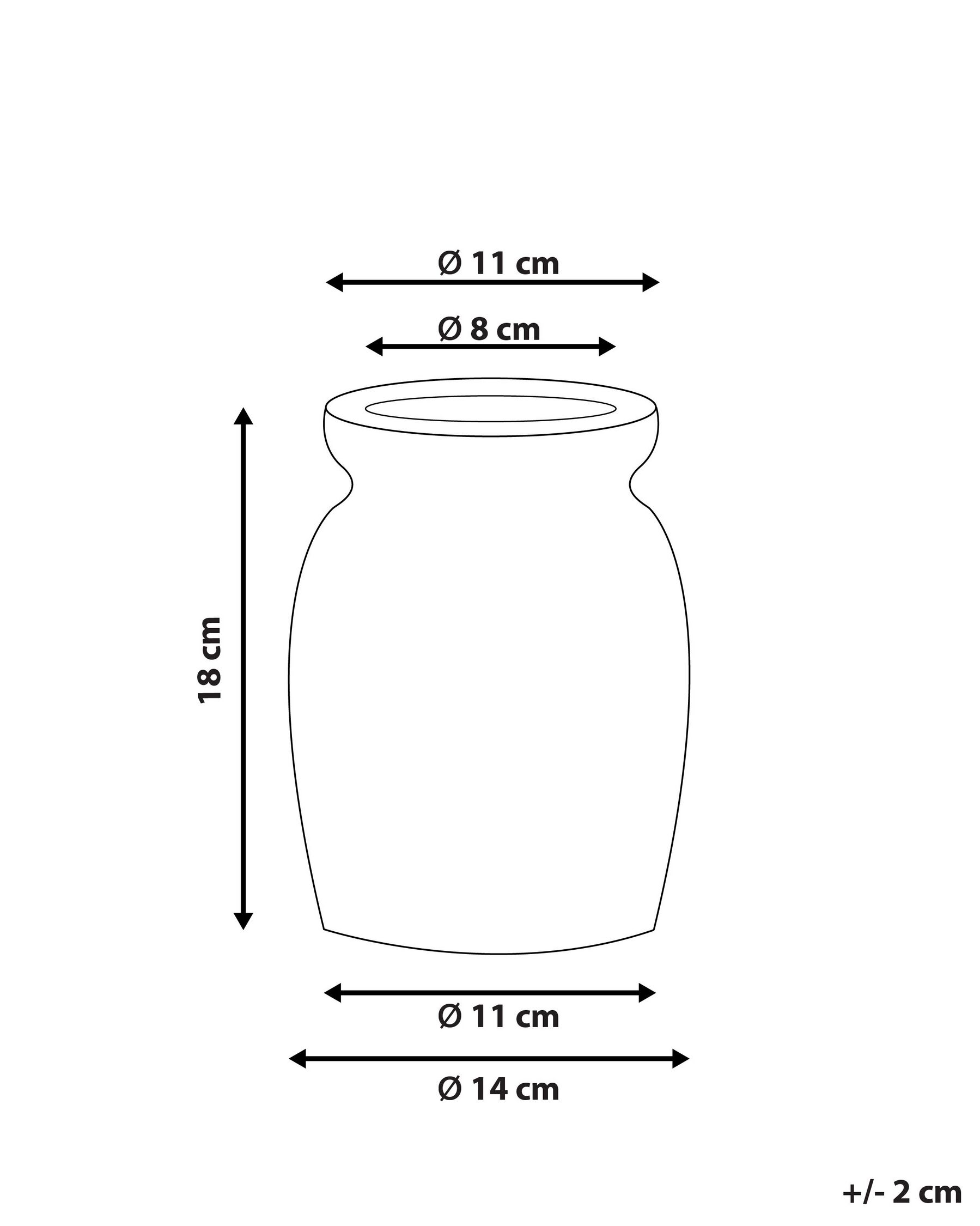Flower Vase AMIDA Stoneware 18 cm White | Beliani.co.uk