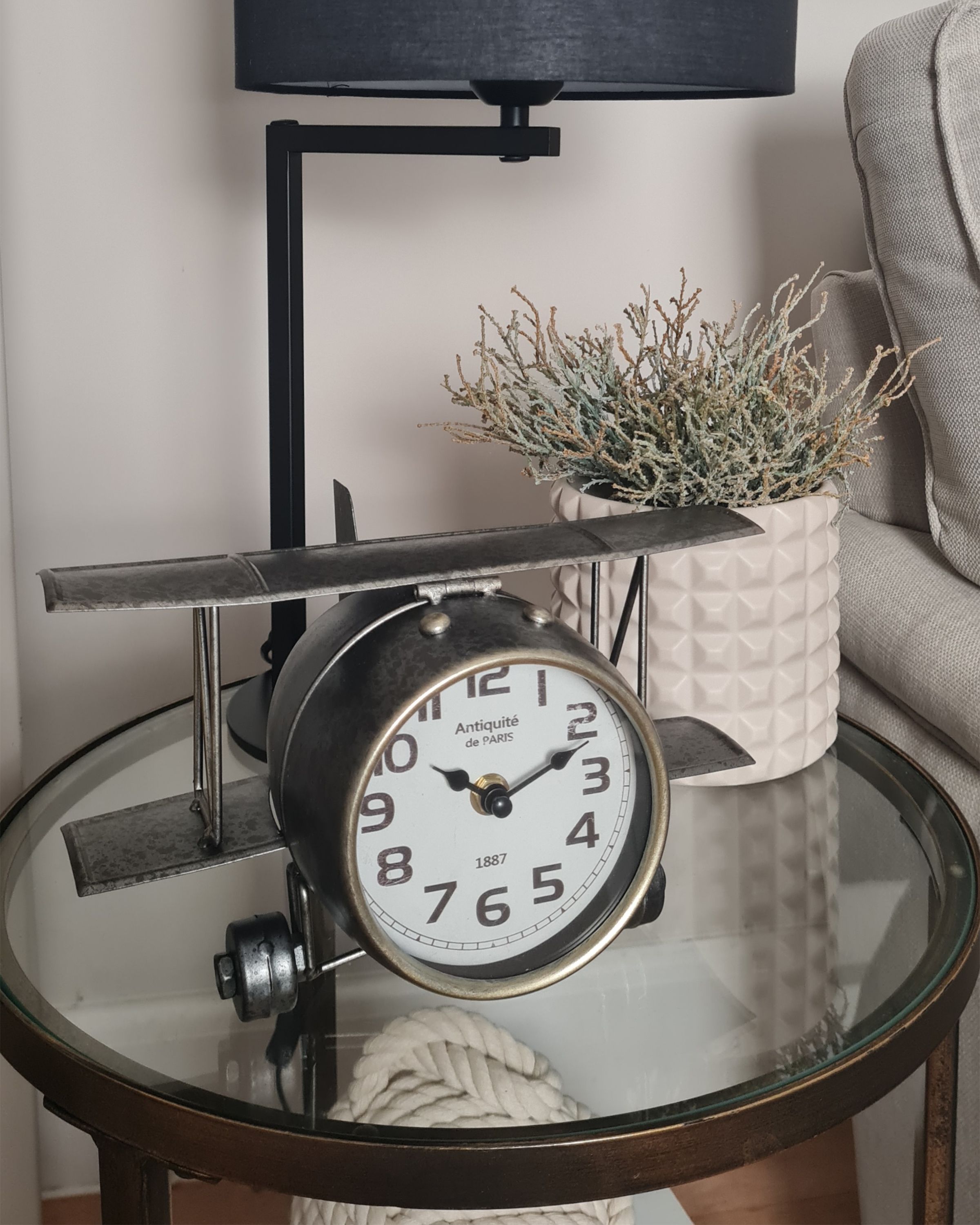 Clock STANS 26 cm Metal Silver | Beliani.co.uk