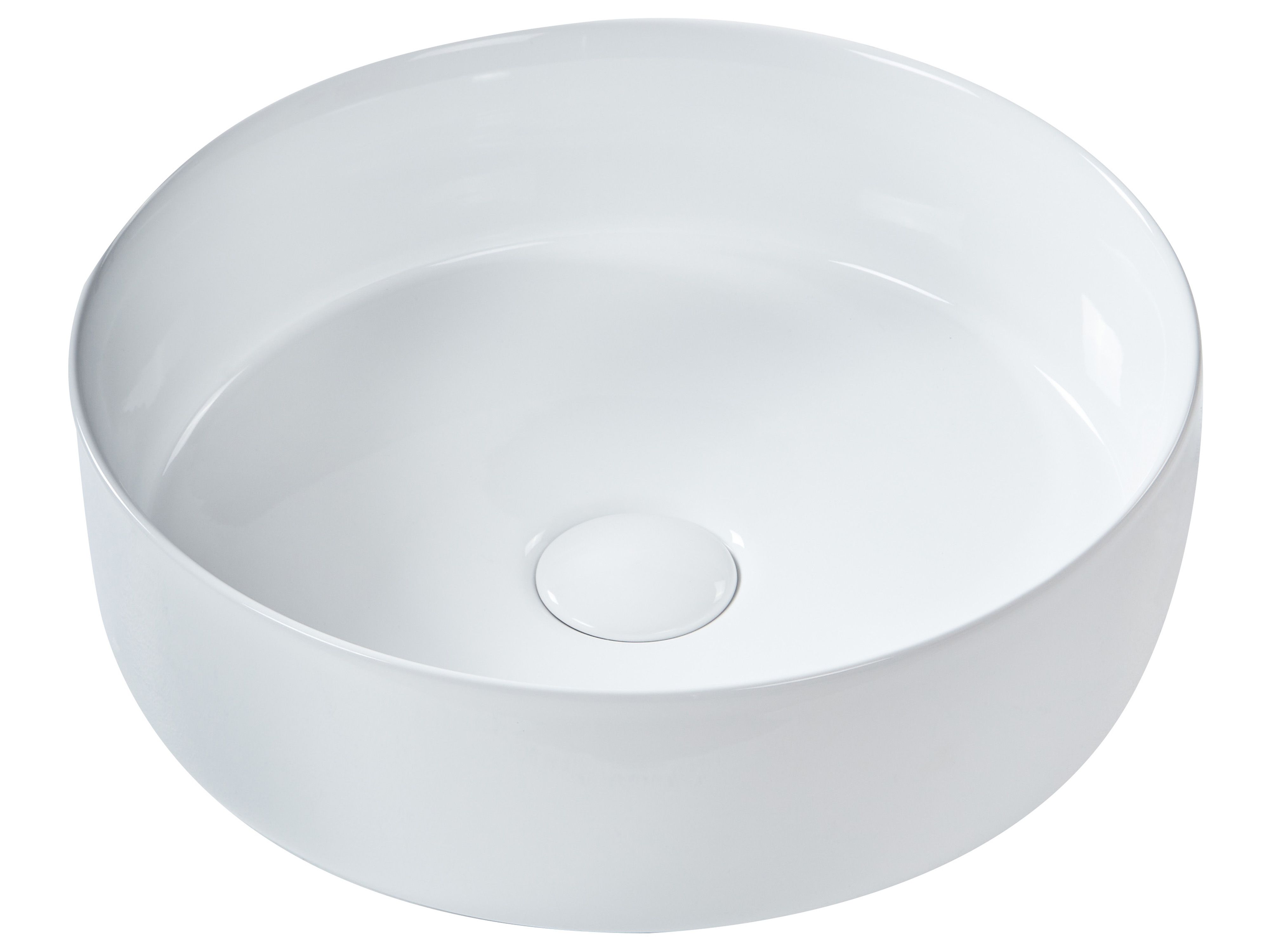 Ceramic Countertop Basin ⌀ 360 mm Off-White CALIG | Beliani.co.uk