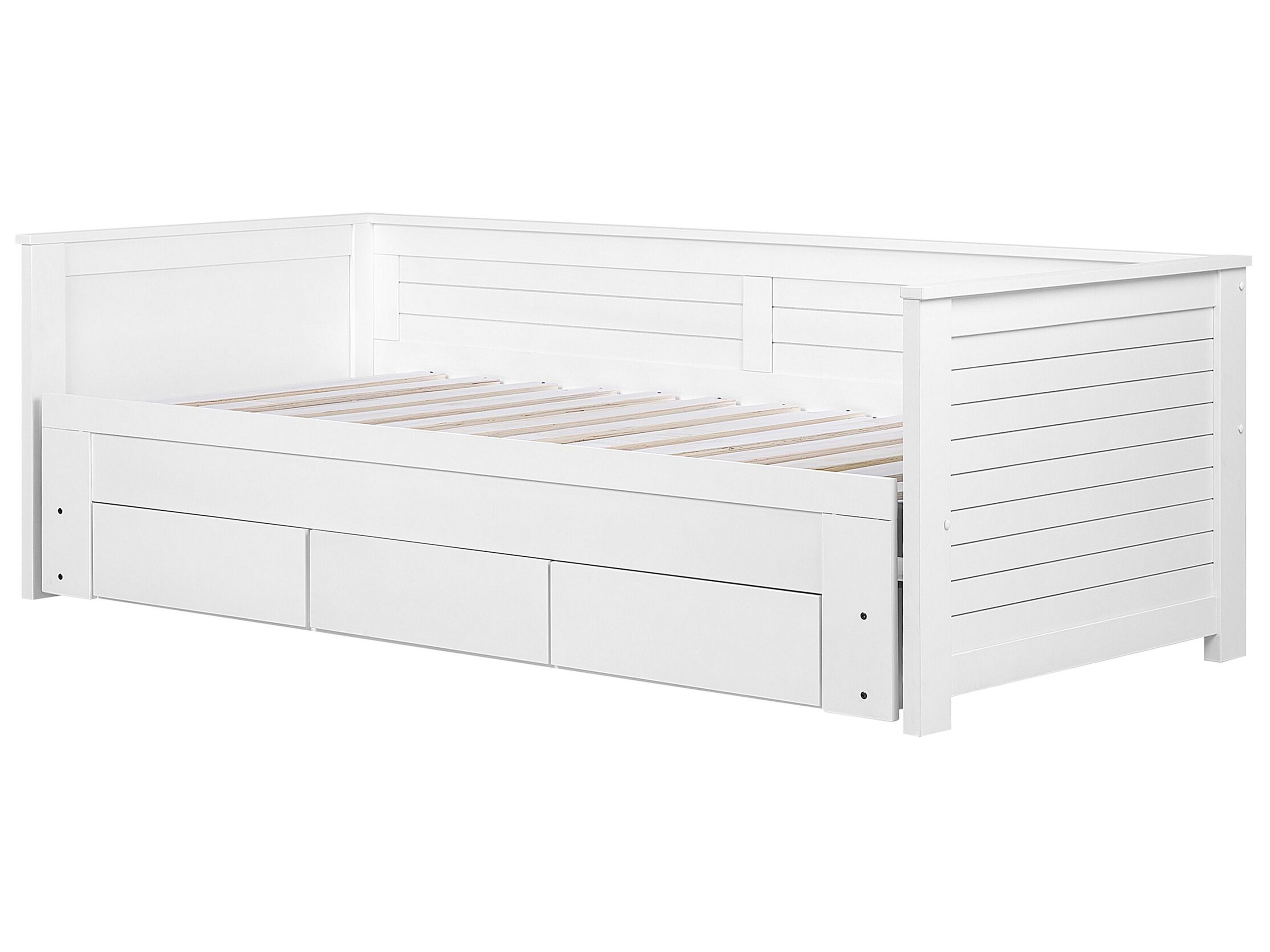 Wooden EU Single to Super King Size Daybed with Storage White CAHORS ...