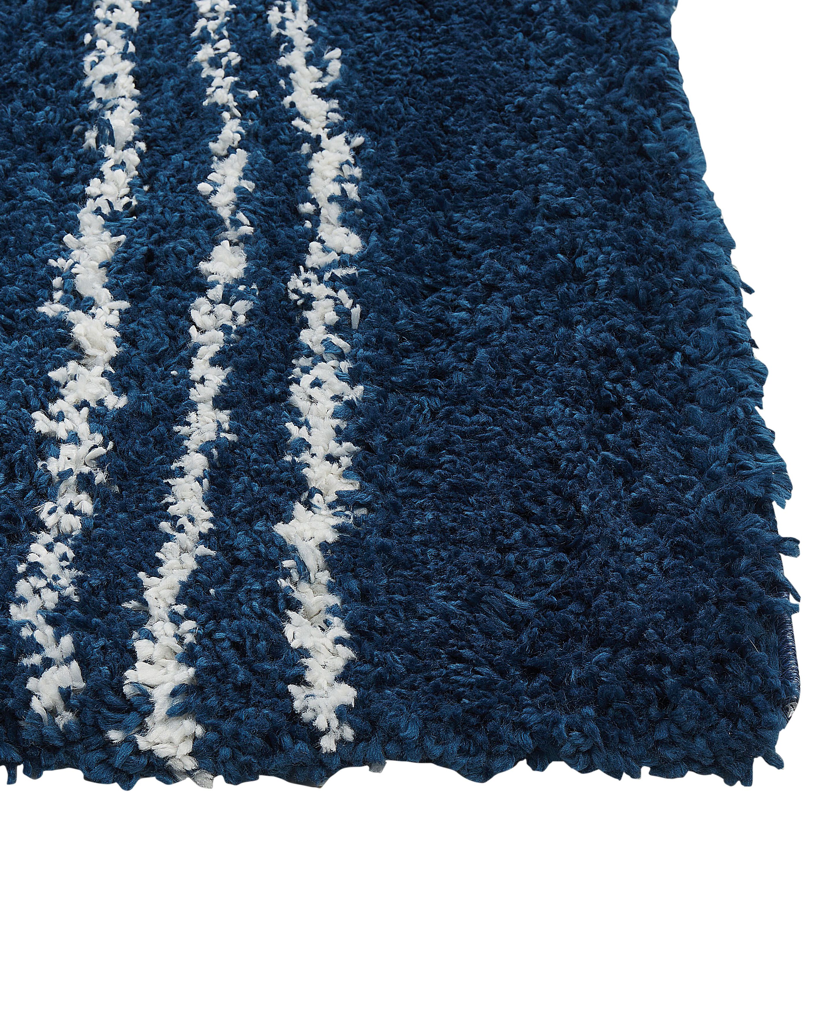Tapis bleu et blanc 80 x 150 cm TASHIR | Beliani.fr