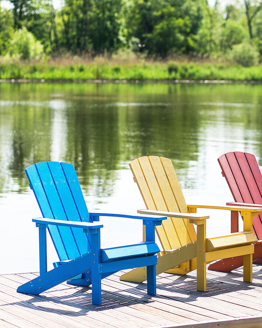 Garden Chair ADIRONDACK Blue Beliani