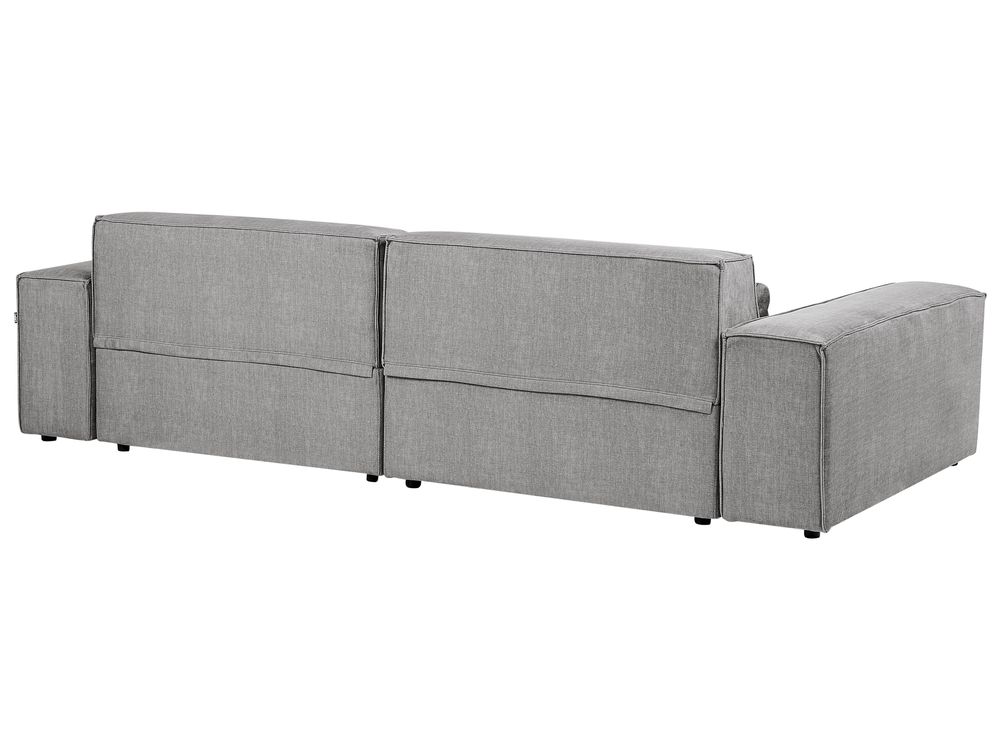 Grey sofa with ottoman store