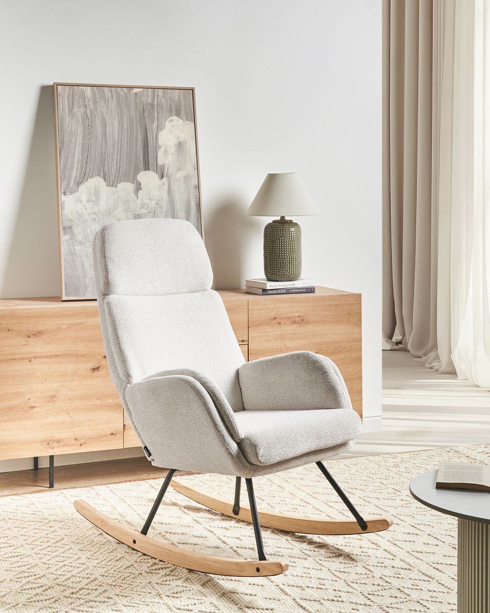 Fauteuil ORUM Tissu Beige clair | Beliani.fr