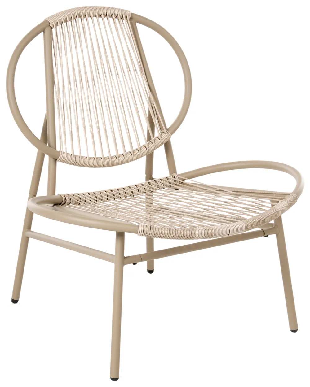 Garden Chair OVARO PE Rattan Beige | Beliani.co.uk