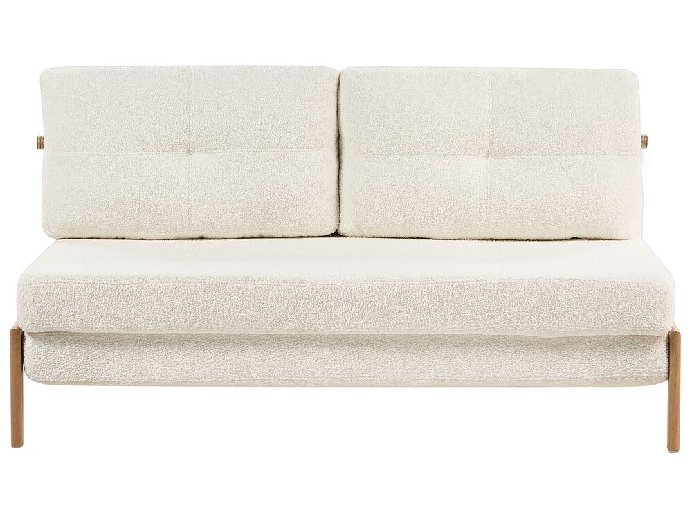Boucle Sofa Bed White EDLAND Beliani