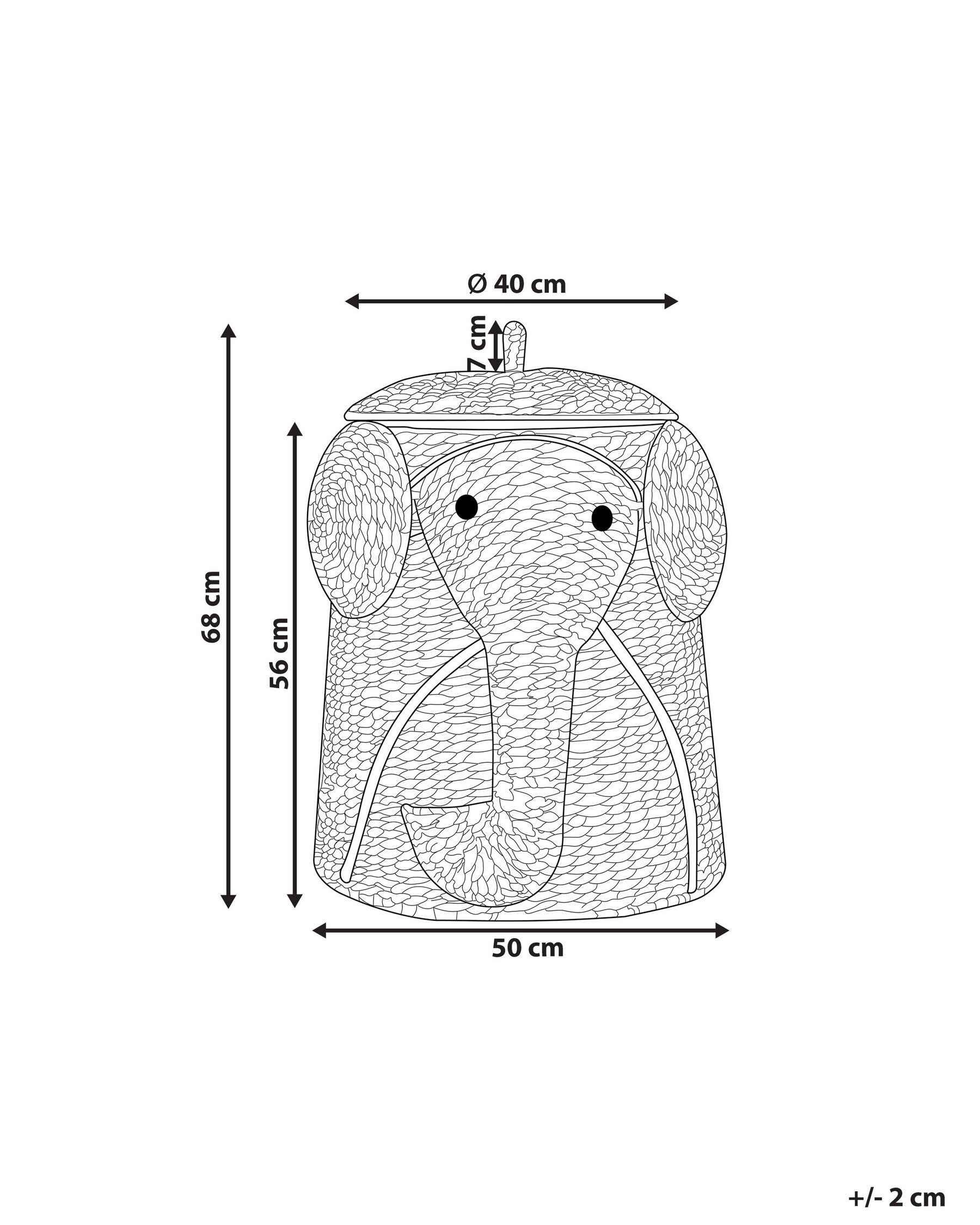 Korg för barn Elefant DOGON Korg Naturlig | Beliani.se