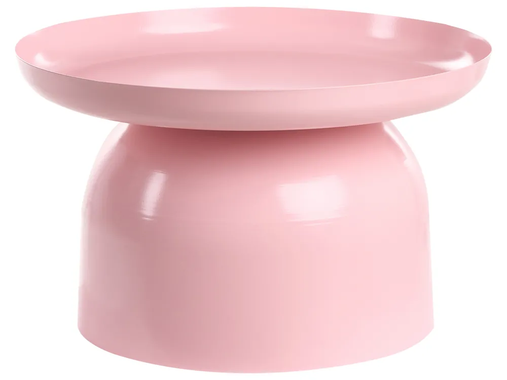 Coffee Table TORRENS Metal Pastel Pink | Beliani.co.uk