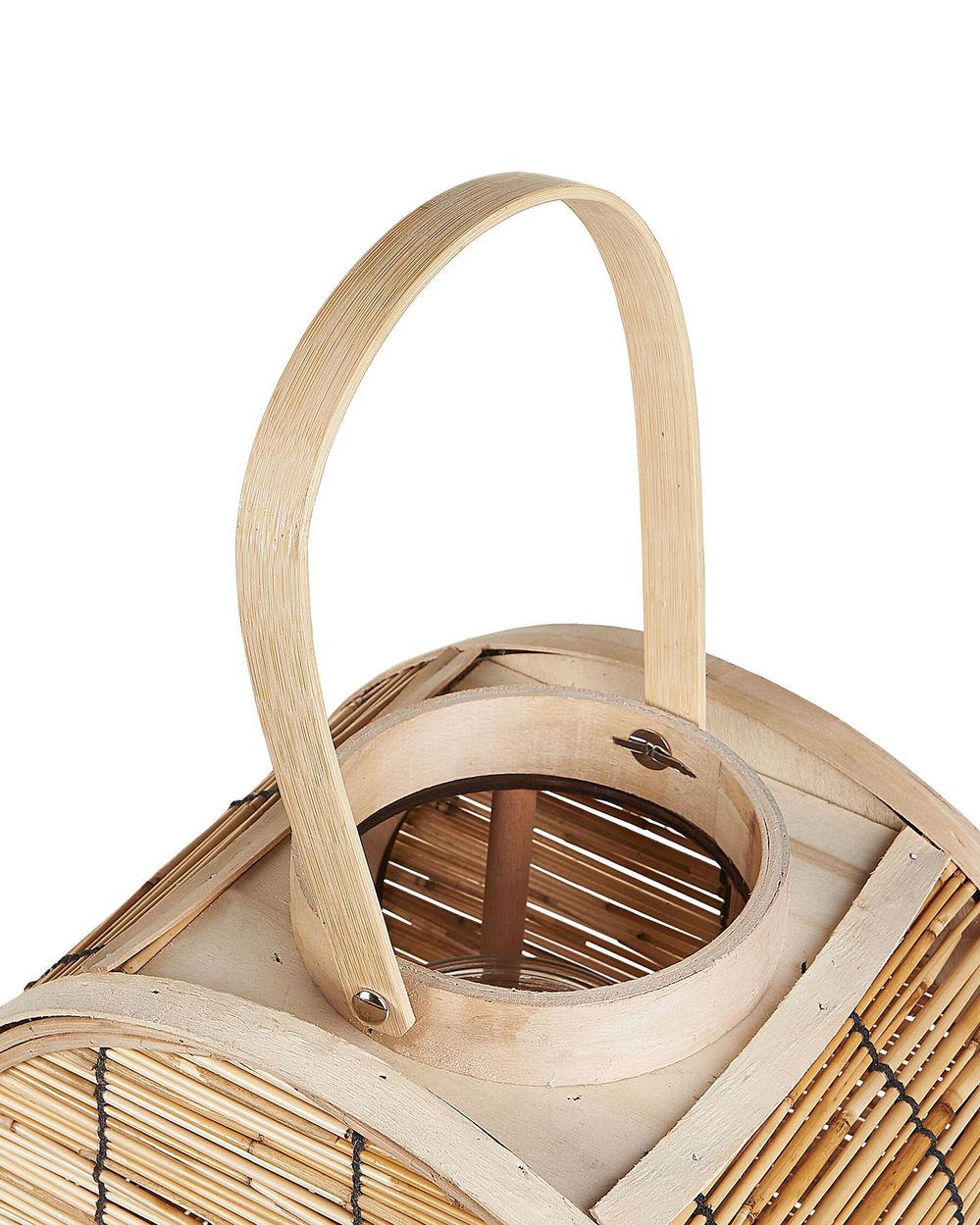 Lykta BISTAL Rotting 30 cm Naturlig | Beliani.se