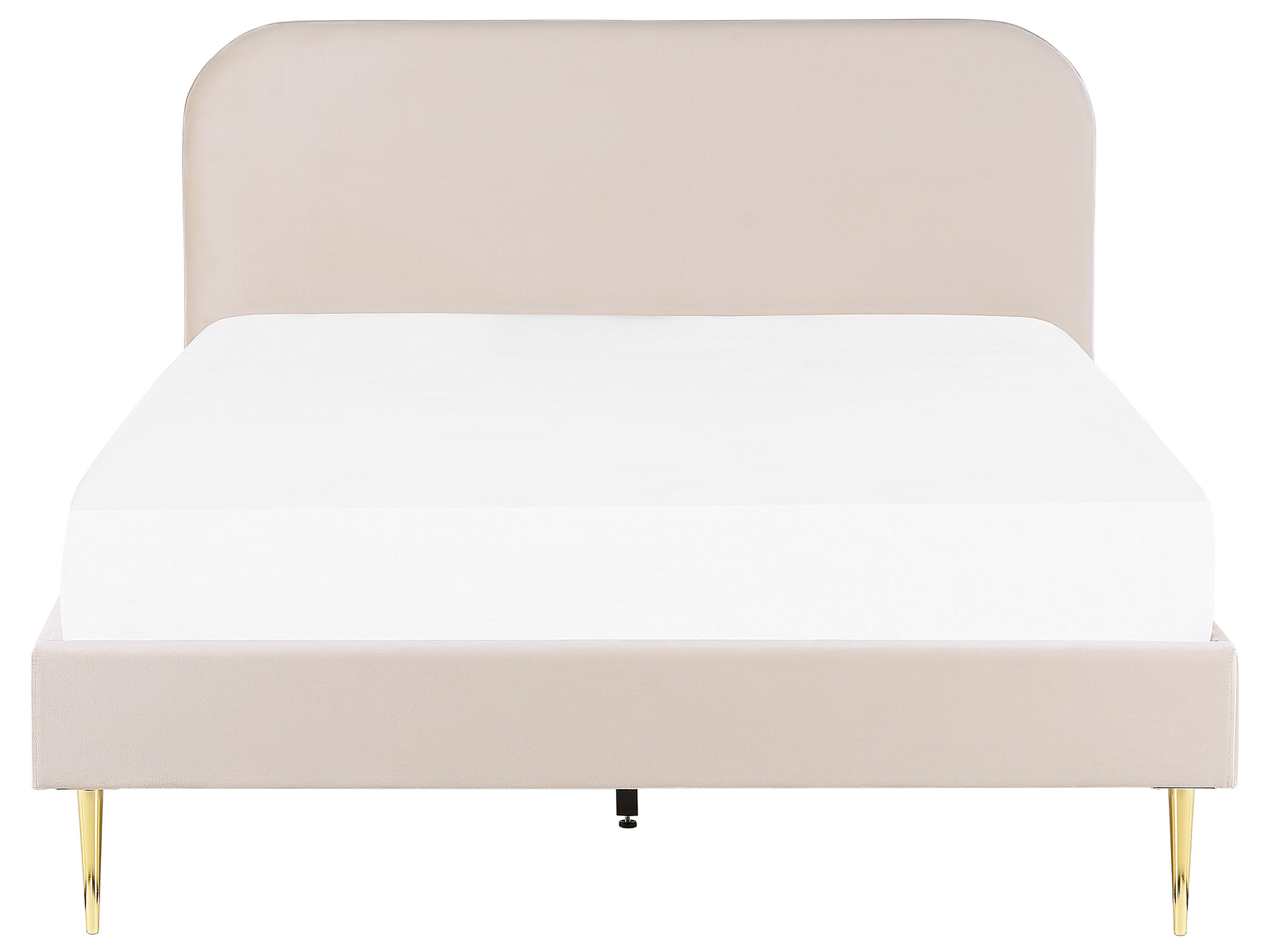 Seng 160 x 200 cm fløyel beige FLAYAT | Beliani.no