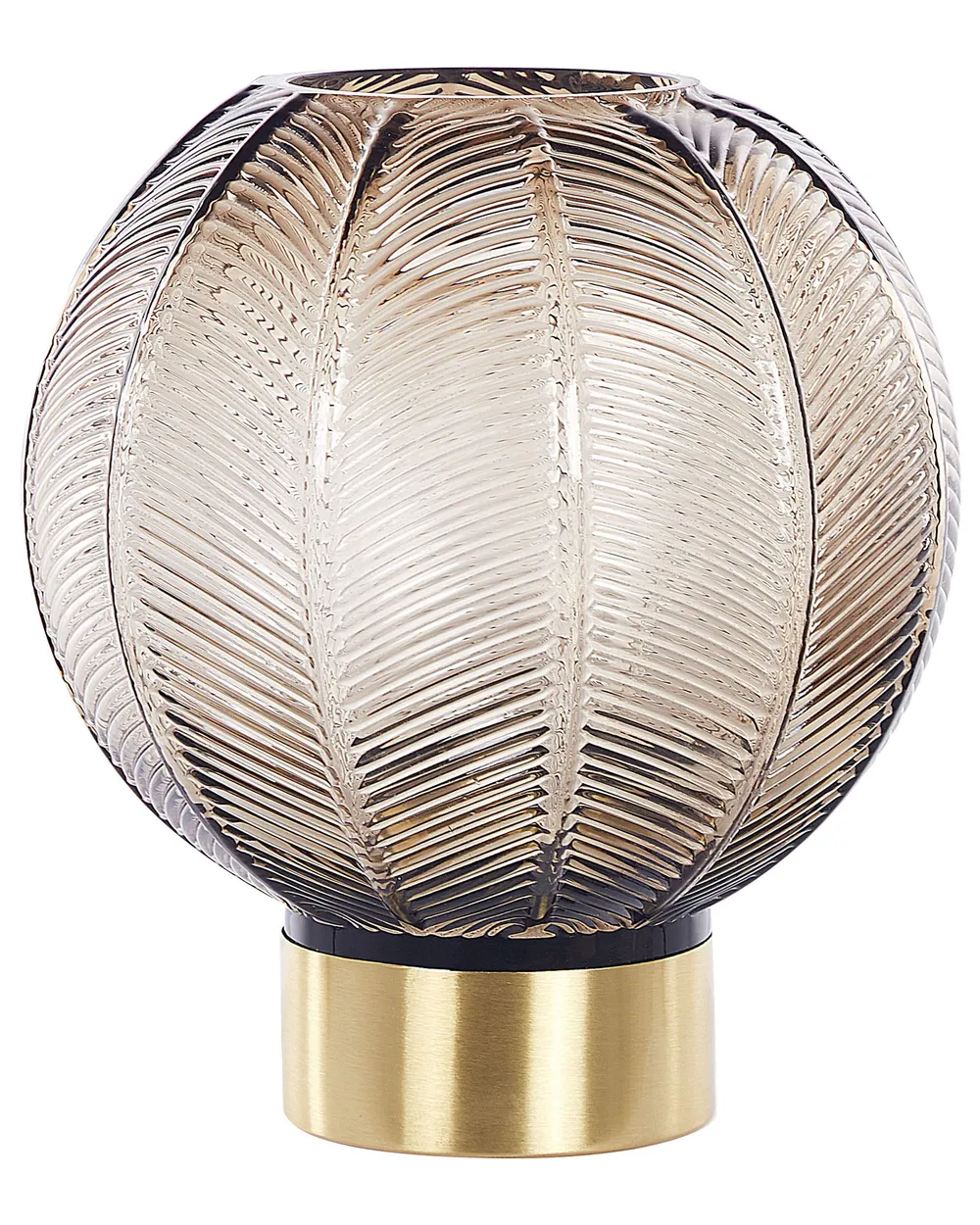 Flower Vase FELLI Glass 24 cm Brown | Beliani.co.uk