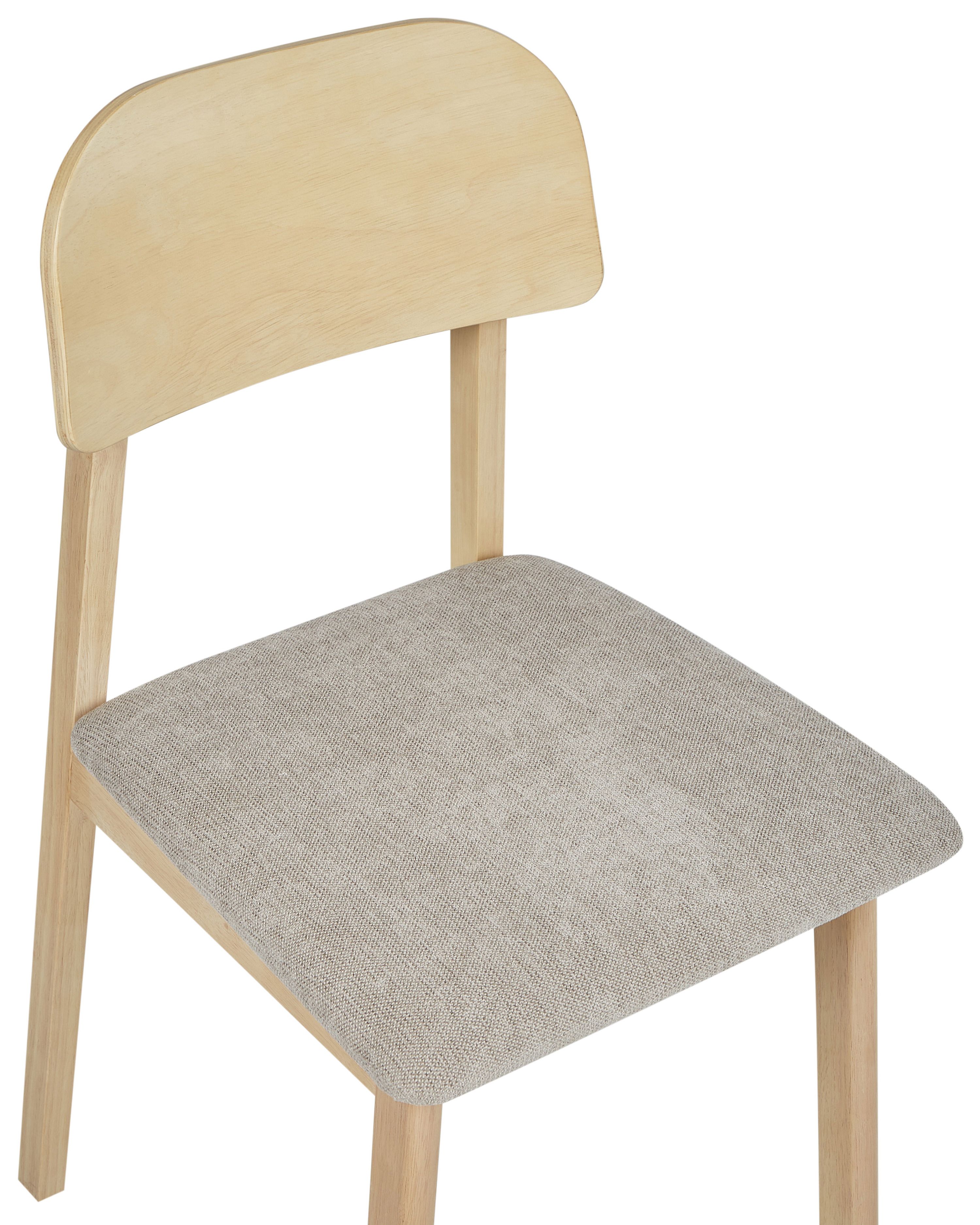 Set van 2 eetkamerstoelen SCANDIA Hout Taupe | Beliani.nl