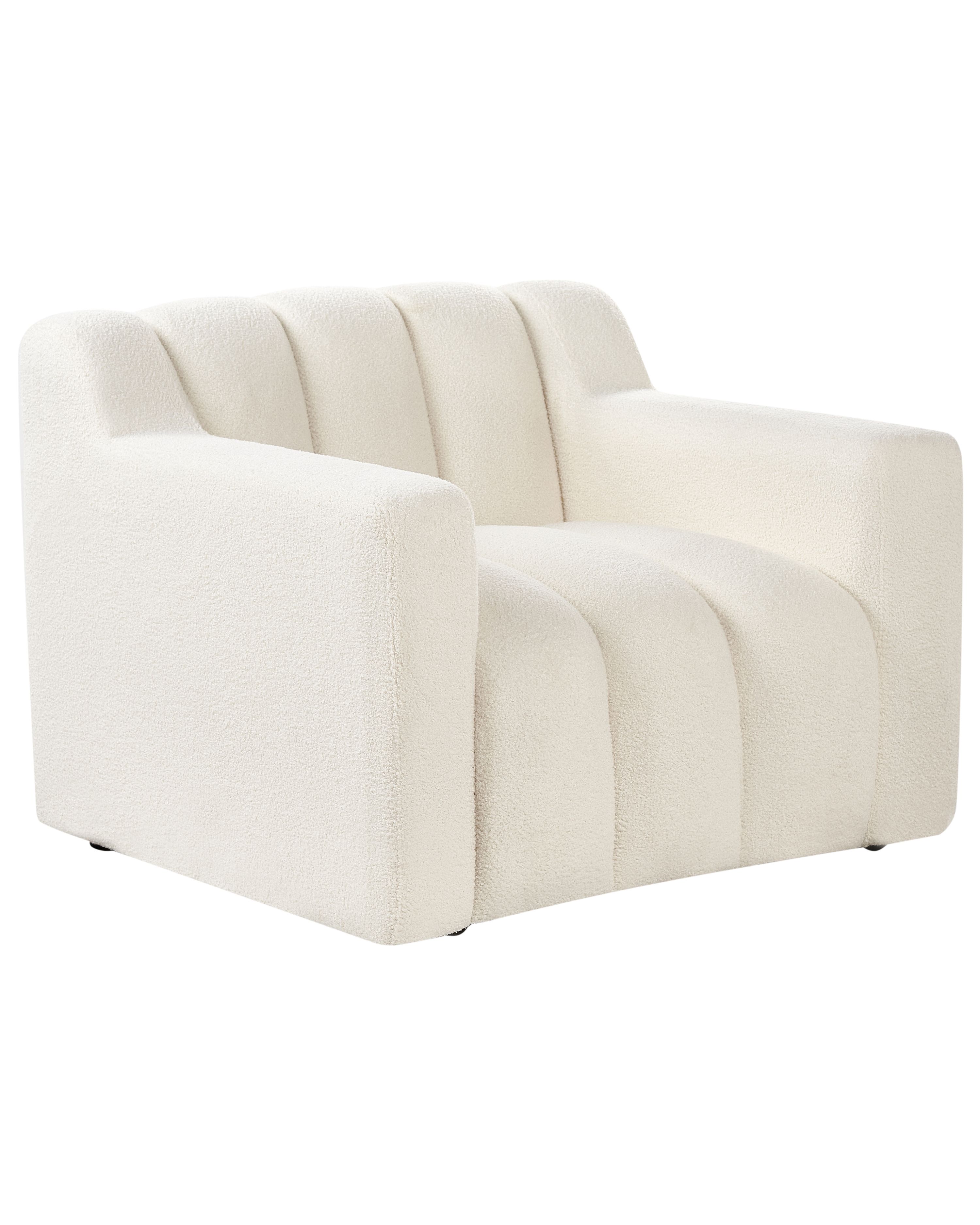Armchair AGERUP Boucle Off-White | Beliani.co.uk