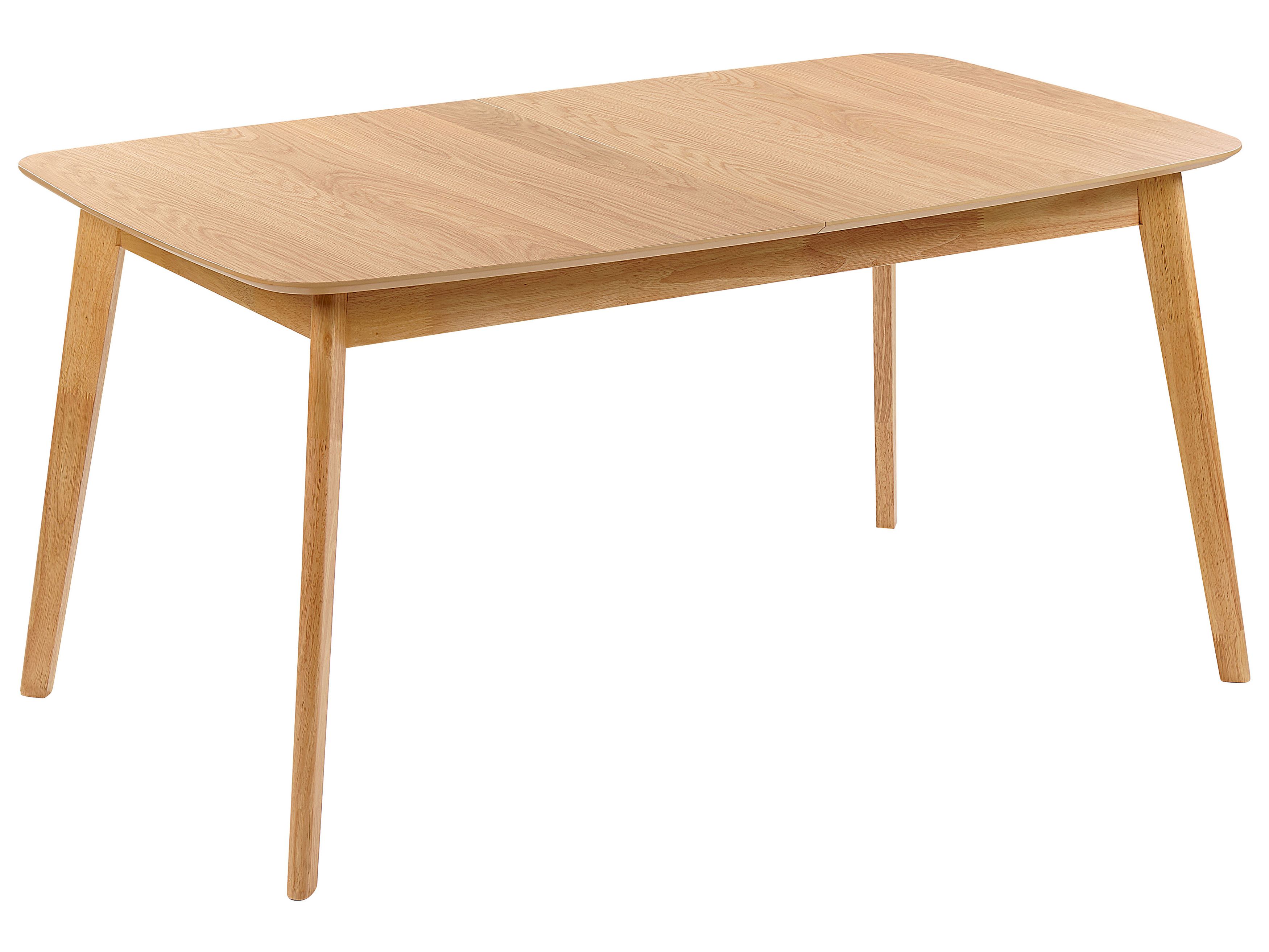 Extending Dining Table 150/190 x 90 cm Light Wood MADOX | Beliani.co.uk