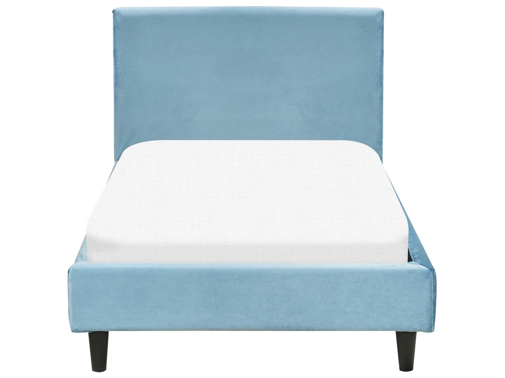 Bed Frame Cover Velvet FITOU 90 x 200 cm Light Blue Beliani