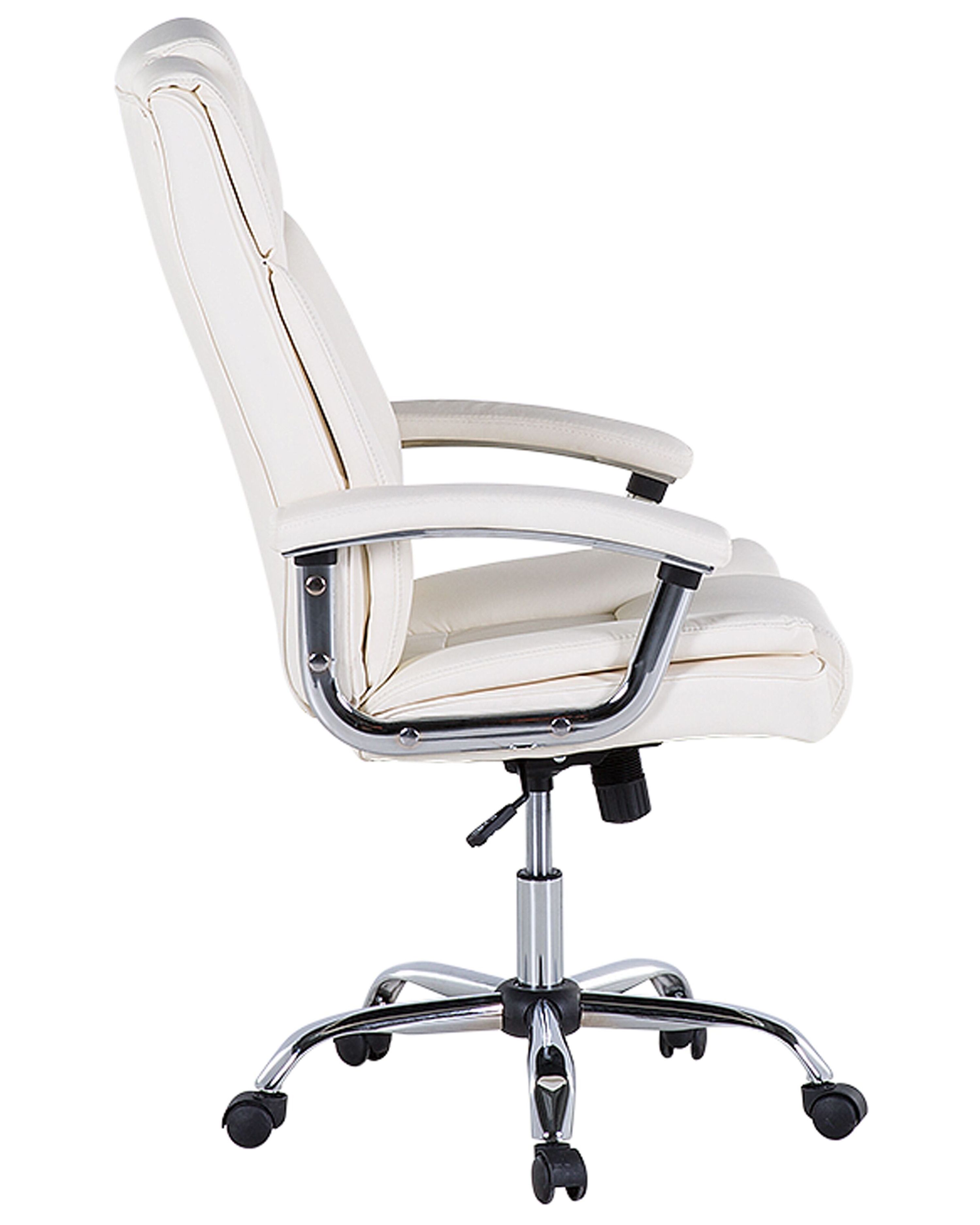 Executive Chair Faux Leather Cream ADVANCE | Beliani.co.uk