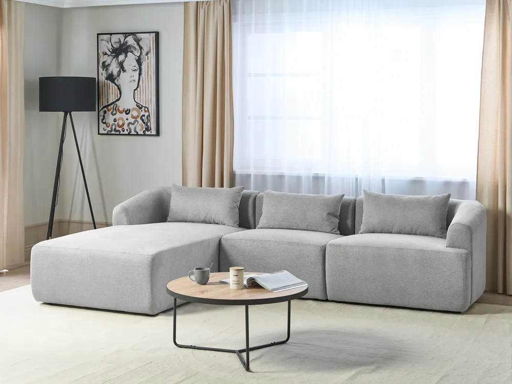 light grey right corner sofa