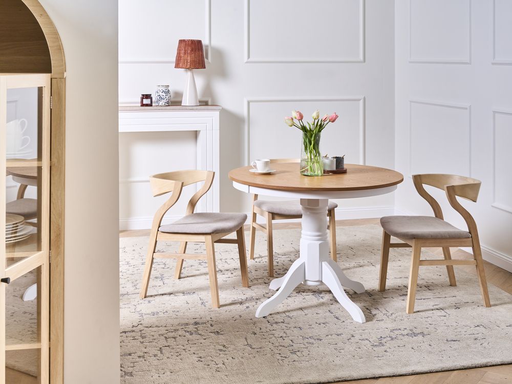Table de salle à manger extensible TOMS Marron foncé 100/130 cm 80 cm ...
