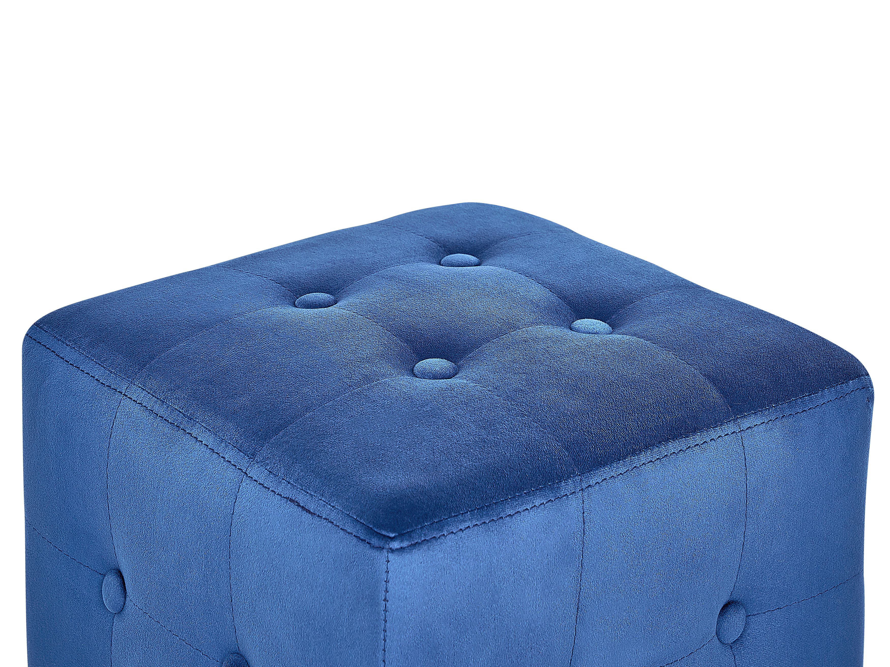 Velvet Pouffe Blue WISCONSIN | Beliani.co.uk