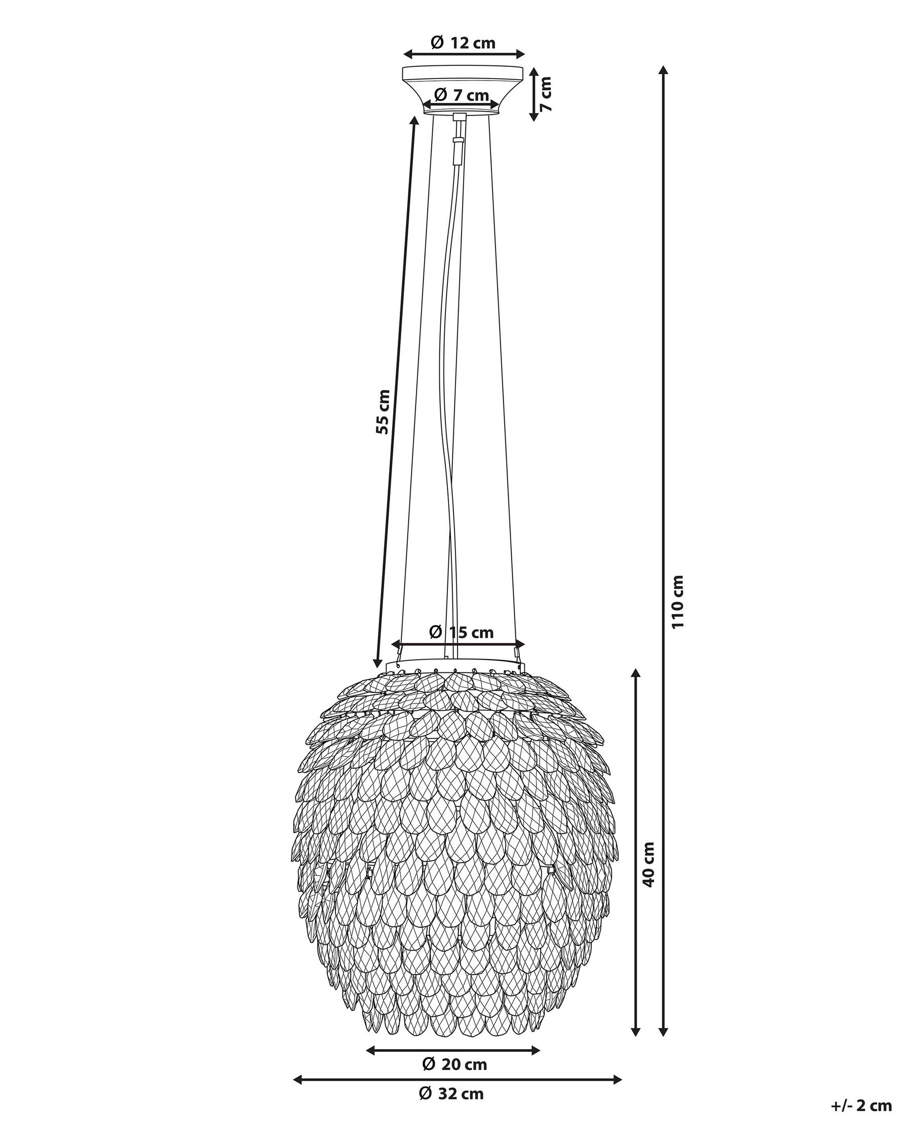 Pendant Lamp SAUER Silver | Beliani.co.uk