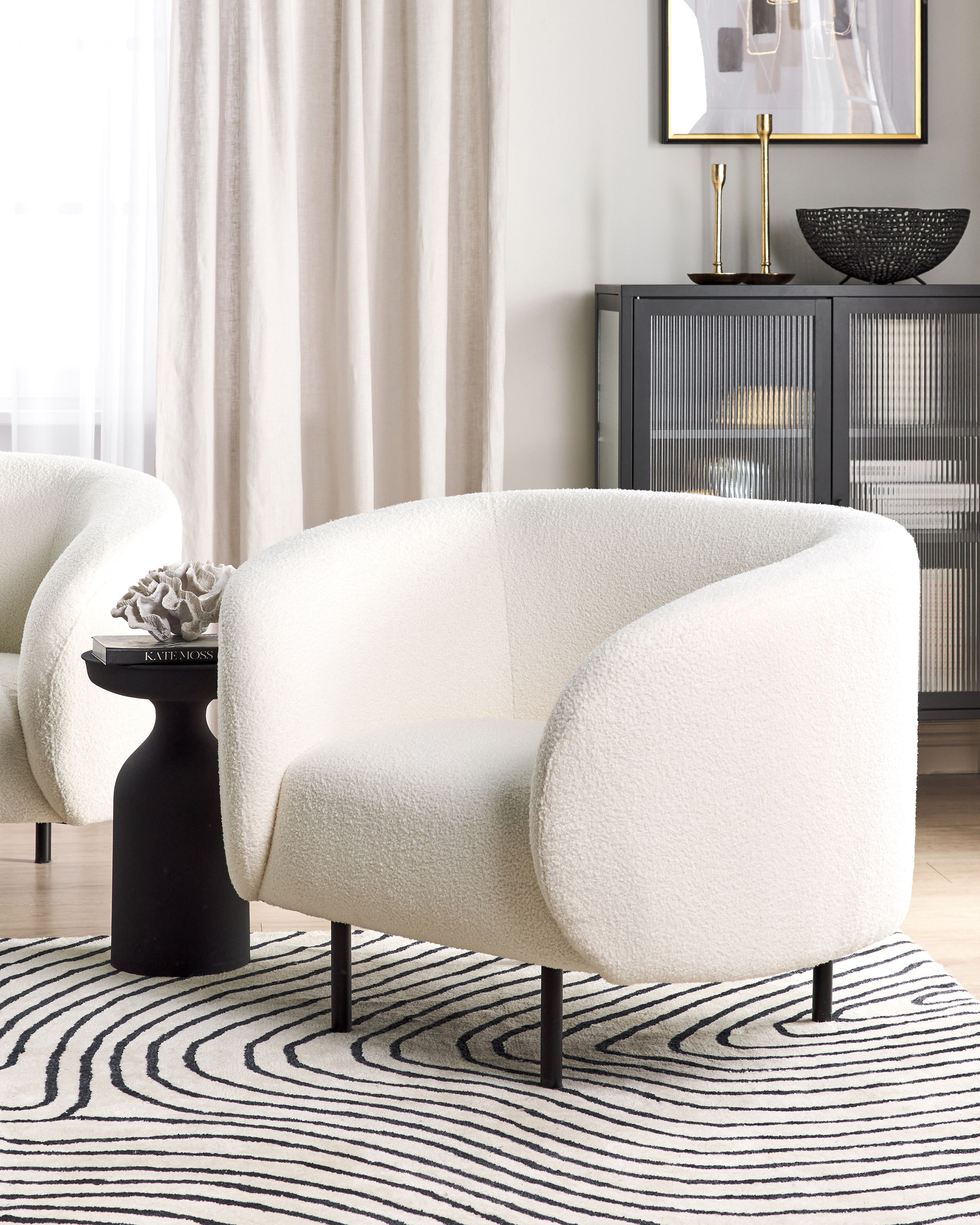 Armchair White LOEN | Beliani.co.uk