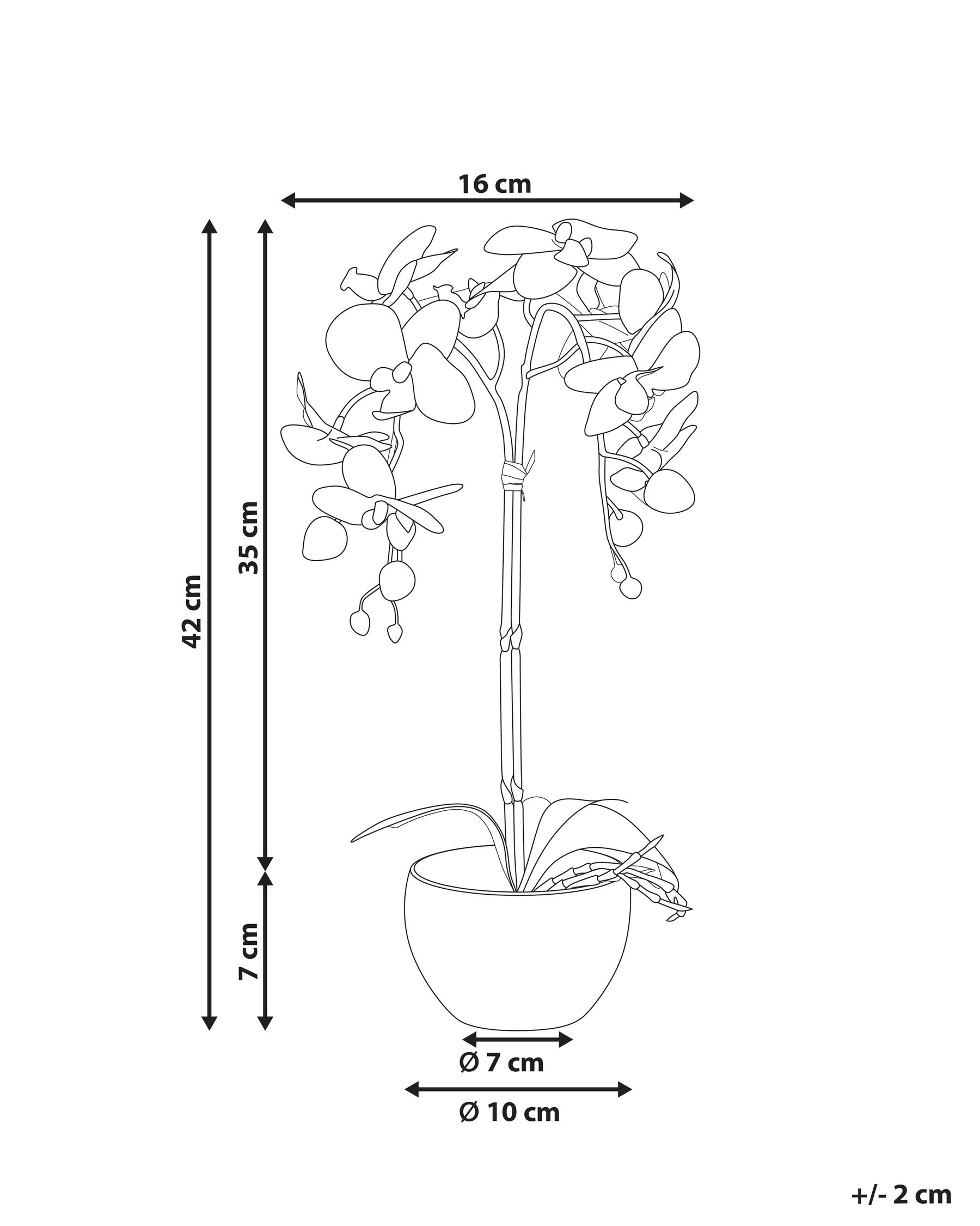 Artificial Plant ORCHID 42 cm White | Beliani.co.uk